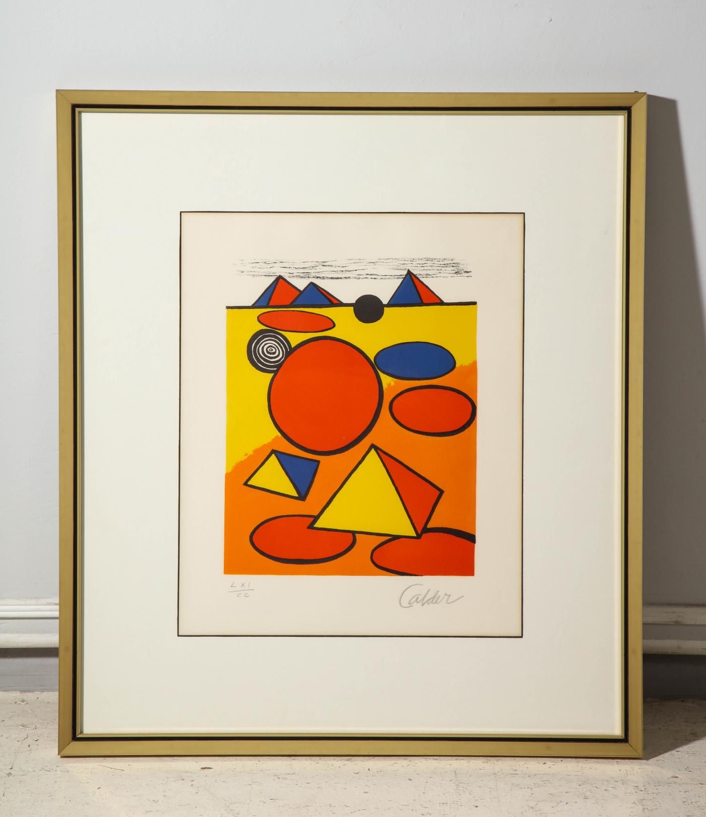 Alexander Calder - Red and Yellow Geometric Lithograph Print by ...