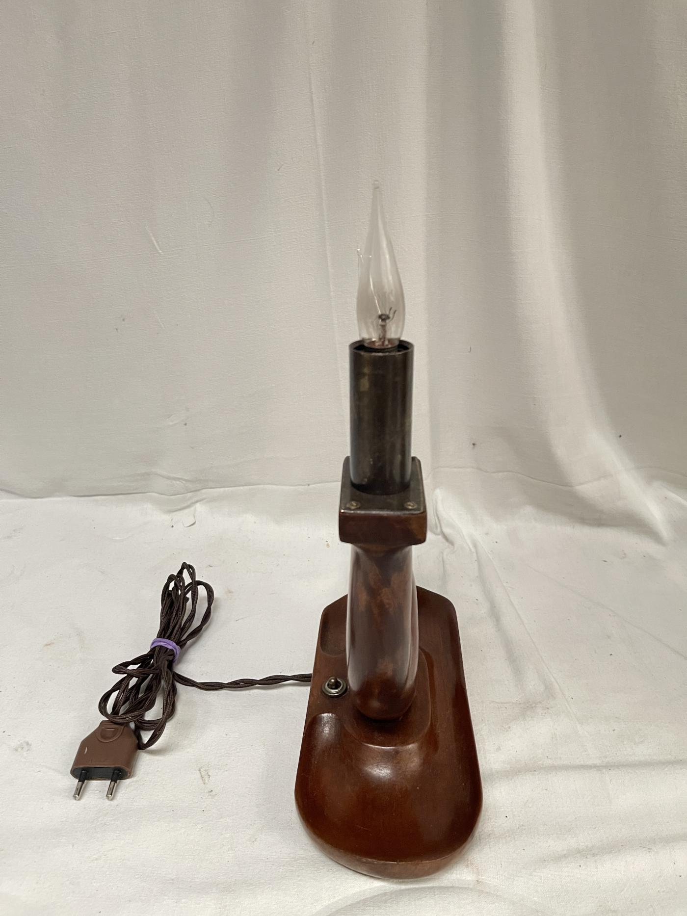 Alexandre Noll - 1950's carved wood lamp in the style of Alexandre Noll