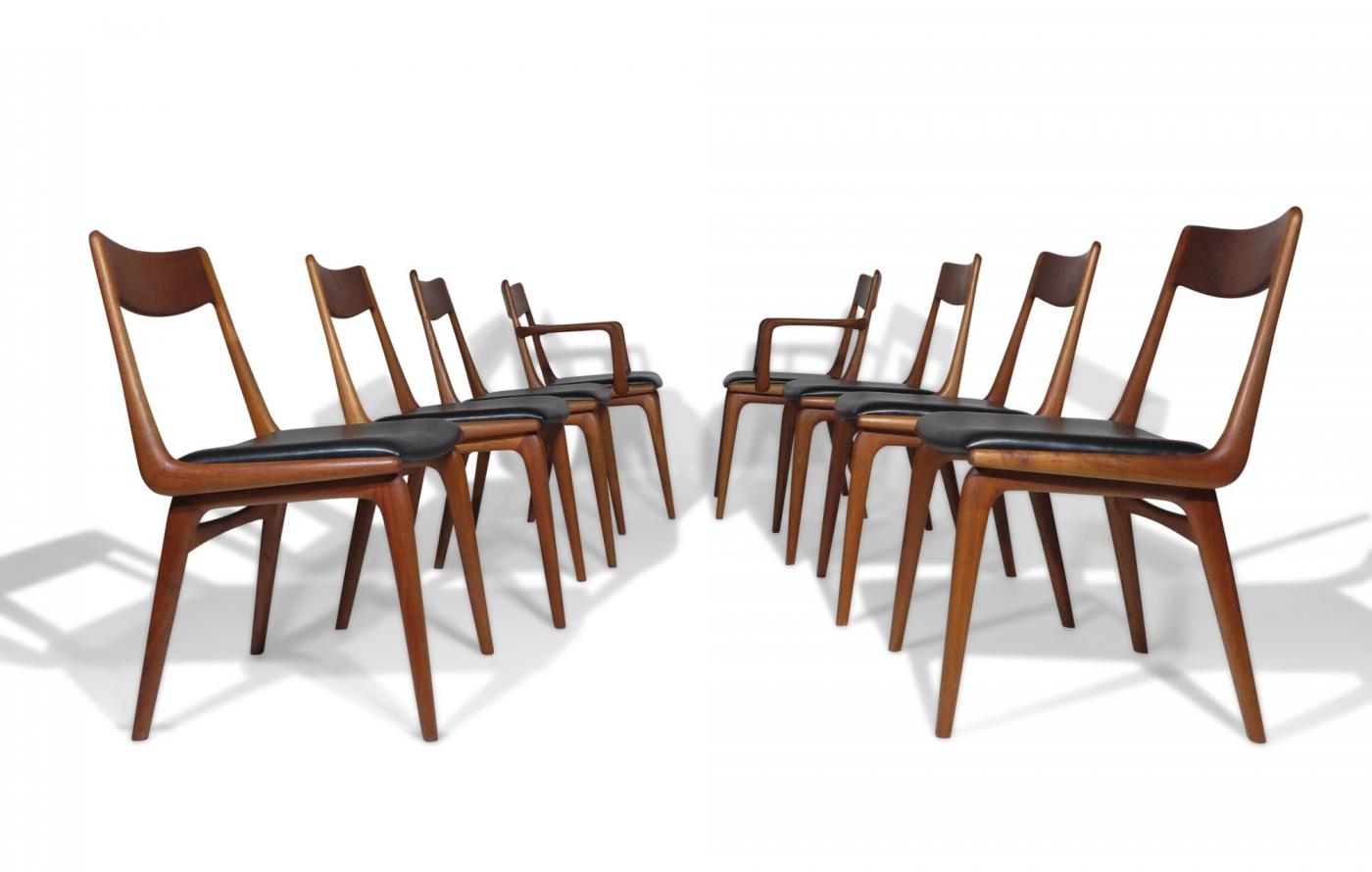 Alfred Christensen - 10 Alfred Christensen Boomerang Danish Teak Dining ...