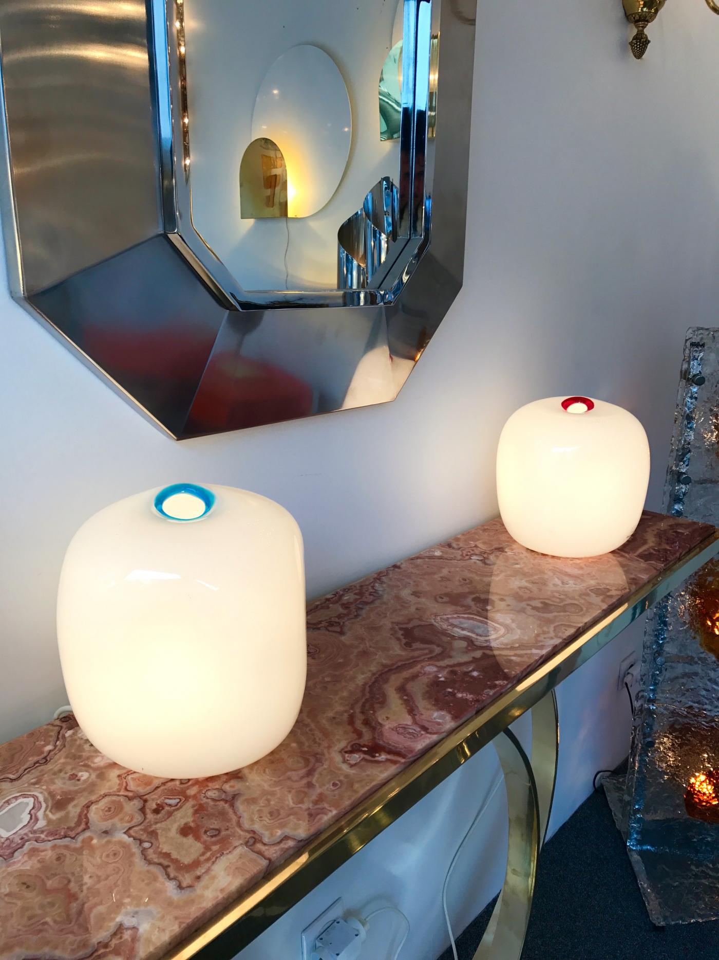 Alfredo Barbini - Pair of Lamps by Barbini Murano, Italy, 1970s