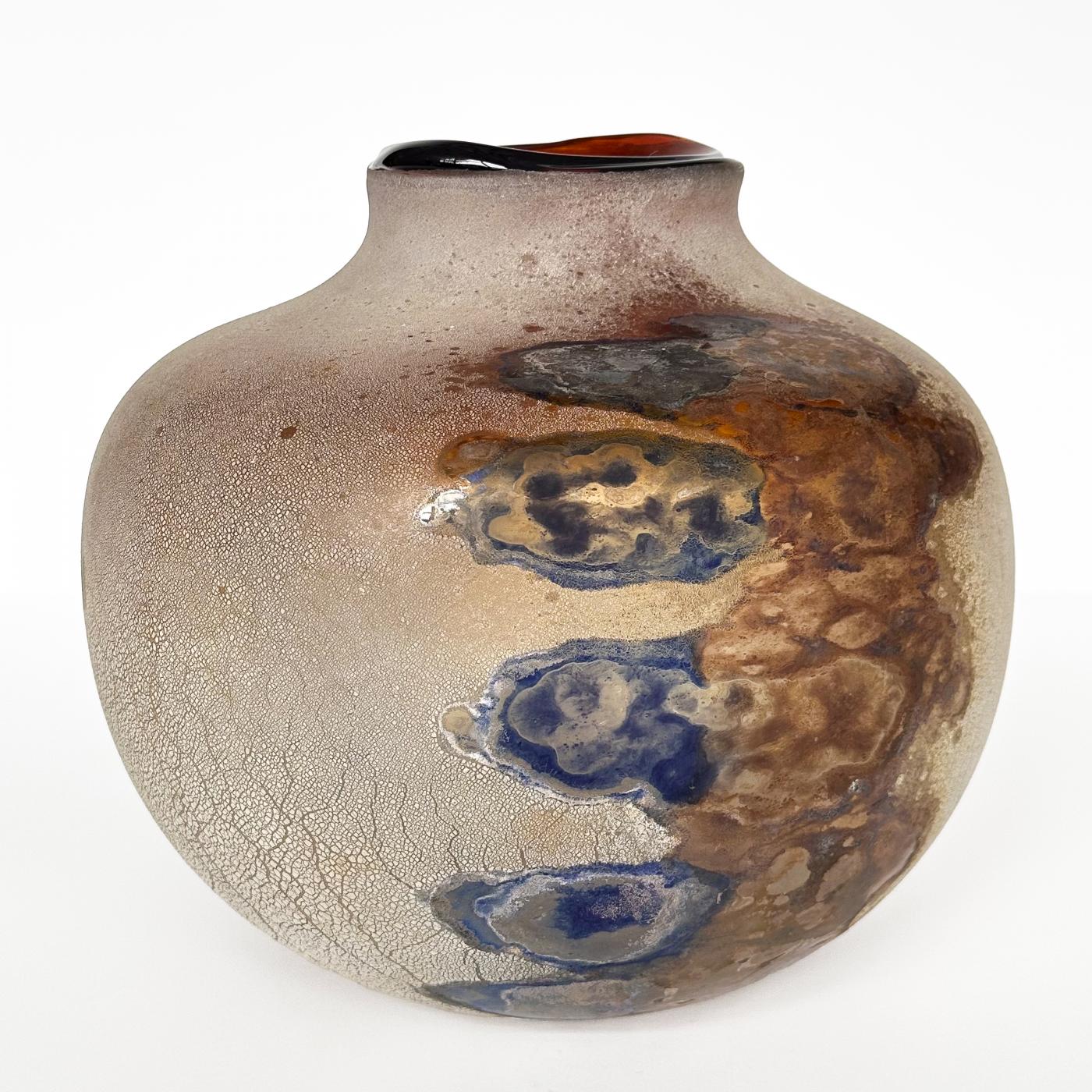 Alfredo Barbini - Rare Alfredo Barbini Large Scavo Murano Glass Vase