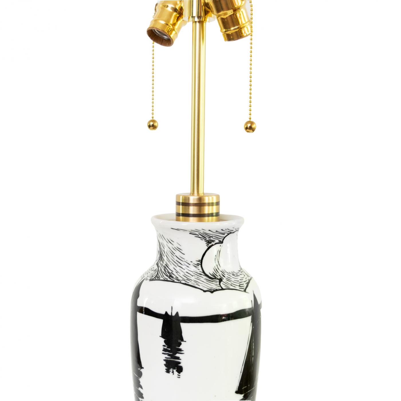 Algot Eriksson - ALGOT ERIKSSON ART NOUVEAU CERAMIC LAMP FOR ALP, SWEDEN