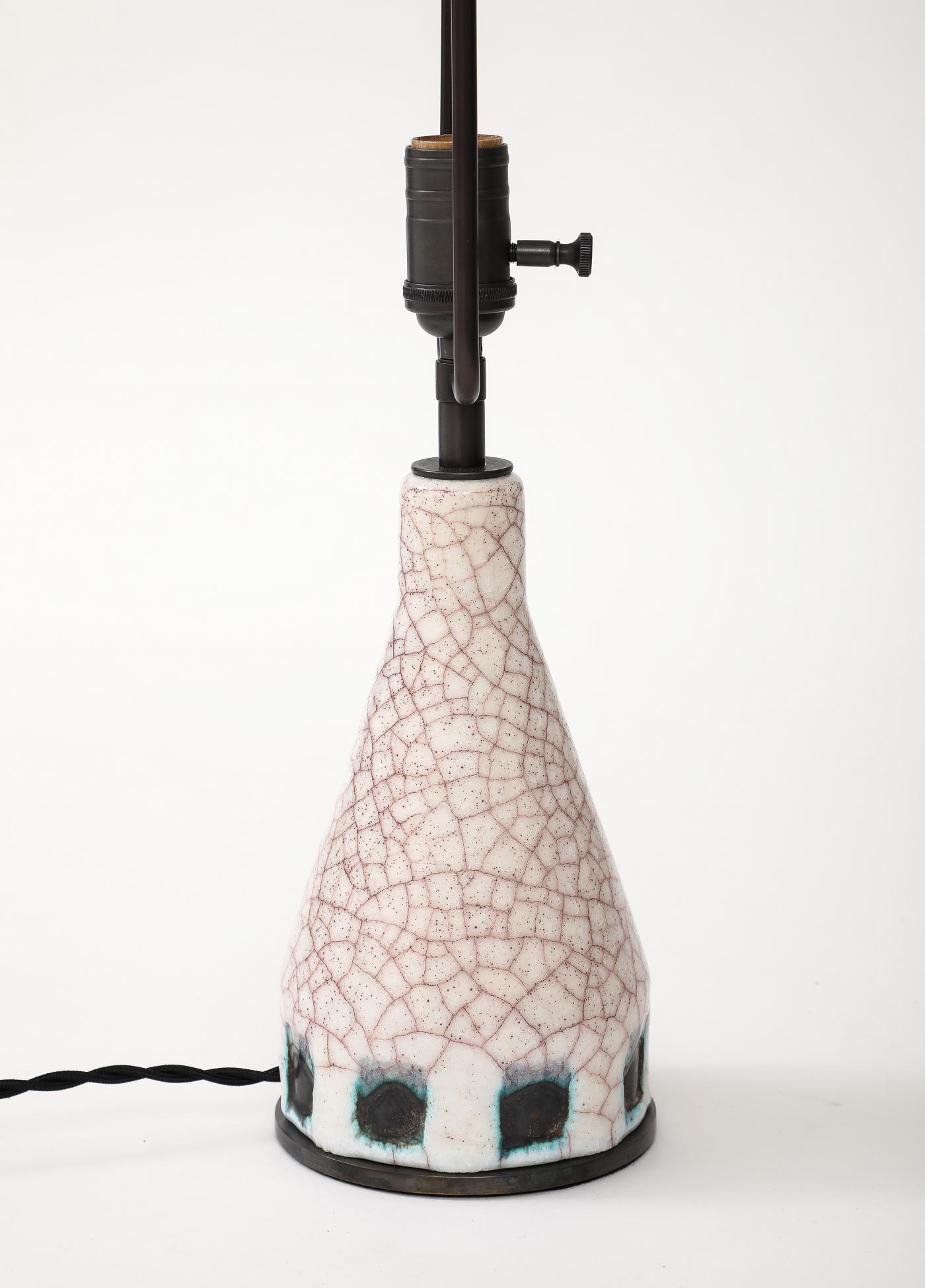 Alice Colonieu - Glazed Ceramic Table Lamp Attributed to Alice Colonieu ...