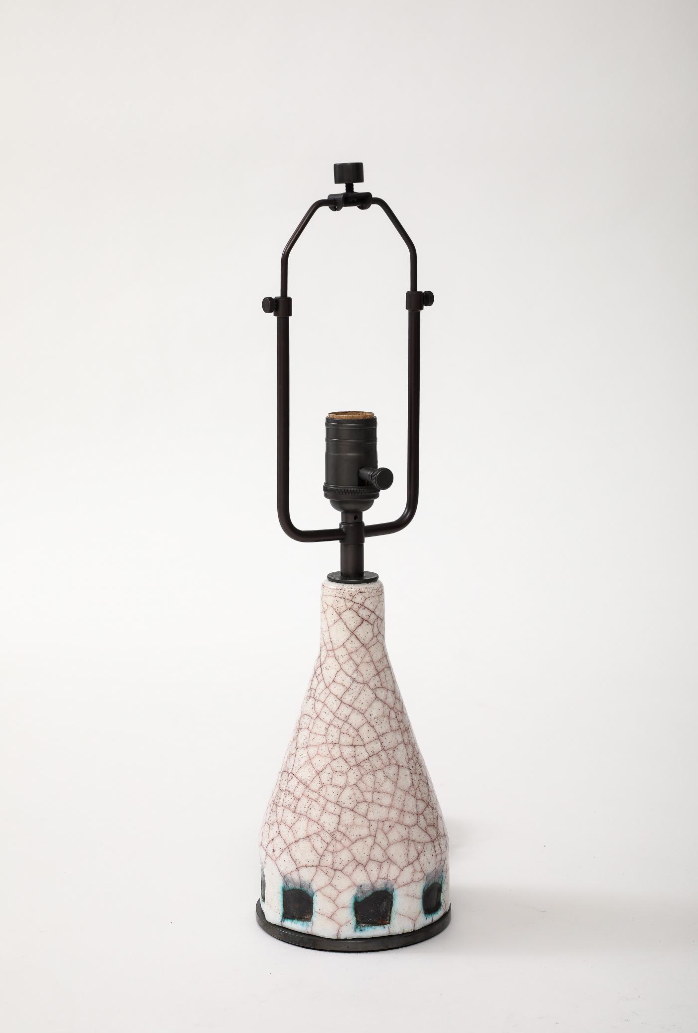Alice Colonieu - Glazed Ceramic Table Lamp Attributed to Alice Colonieu ...