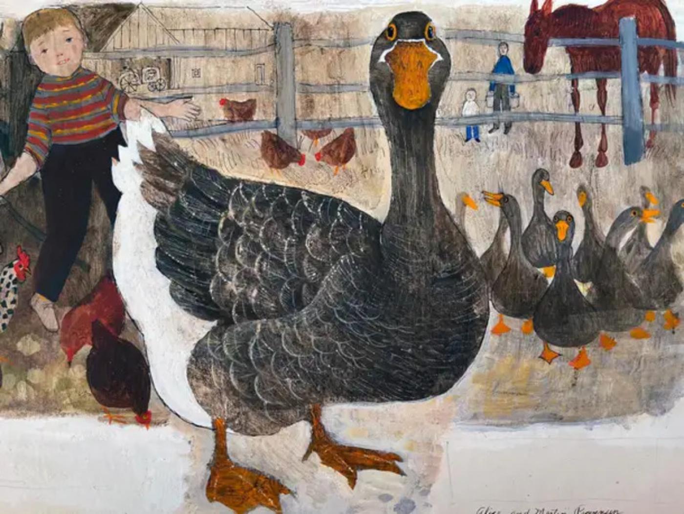 Alice and Martin Provensen - Duck in Farm with Horse, Goat and Chickens ...