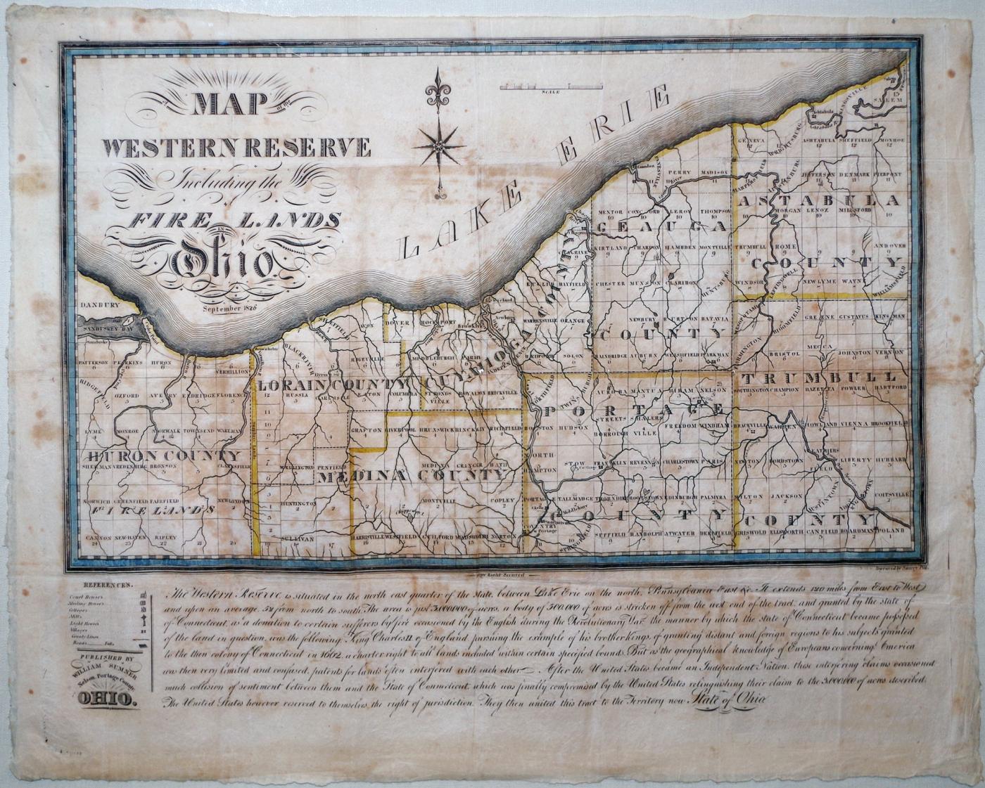 Allen Taylor - Map of the Western Reserve Including the Fire Lands in ...