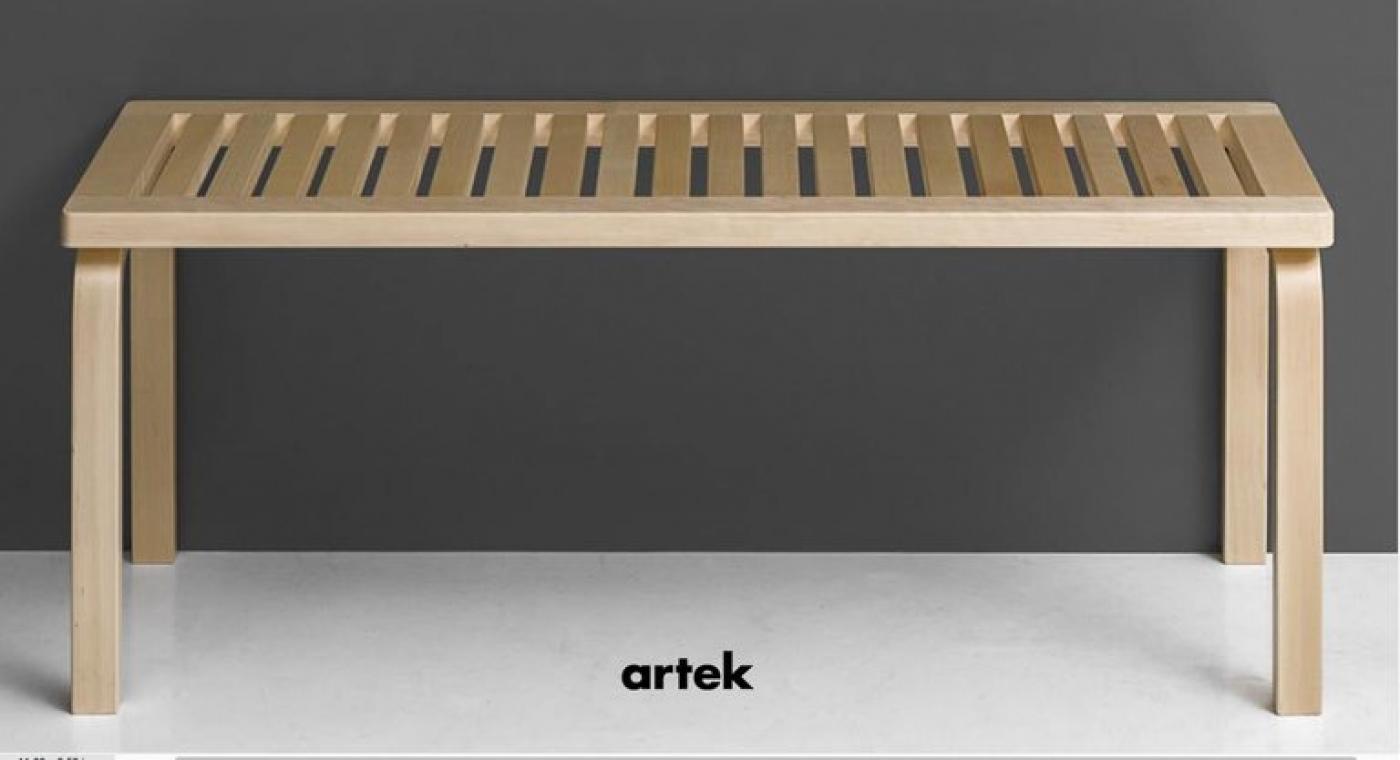Alvar Aalto Re Edition - Alvar Aalto 153A Bench for Artek in Black Lacquer