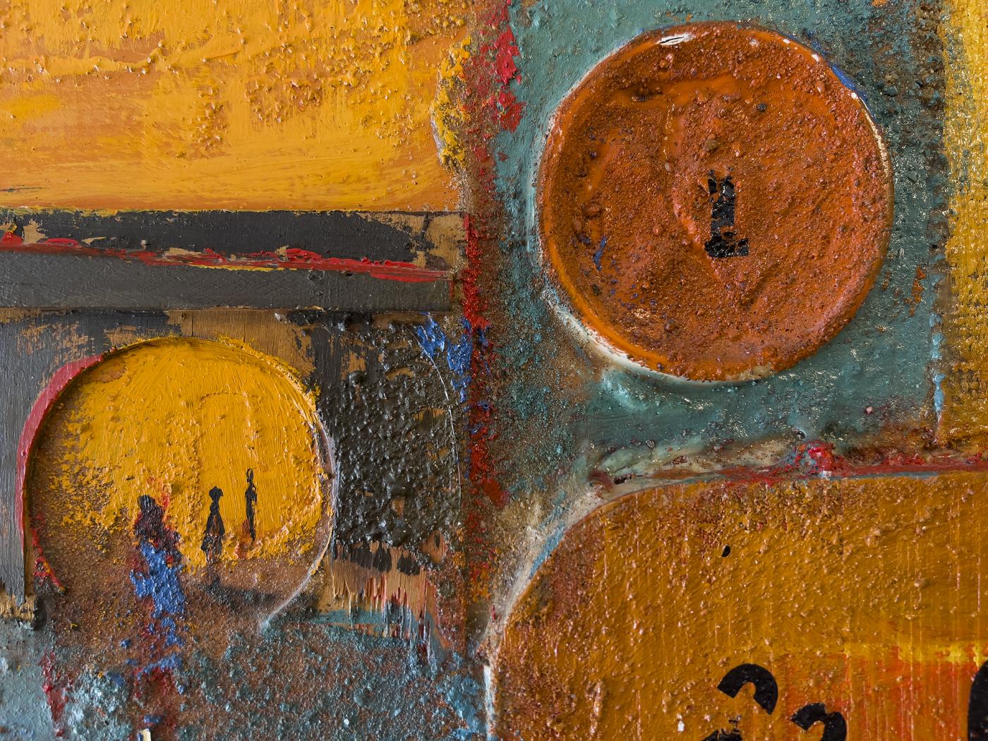 Alvin Carl Hollingsworth - Africa - Collage Painting in Orange ...