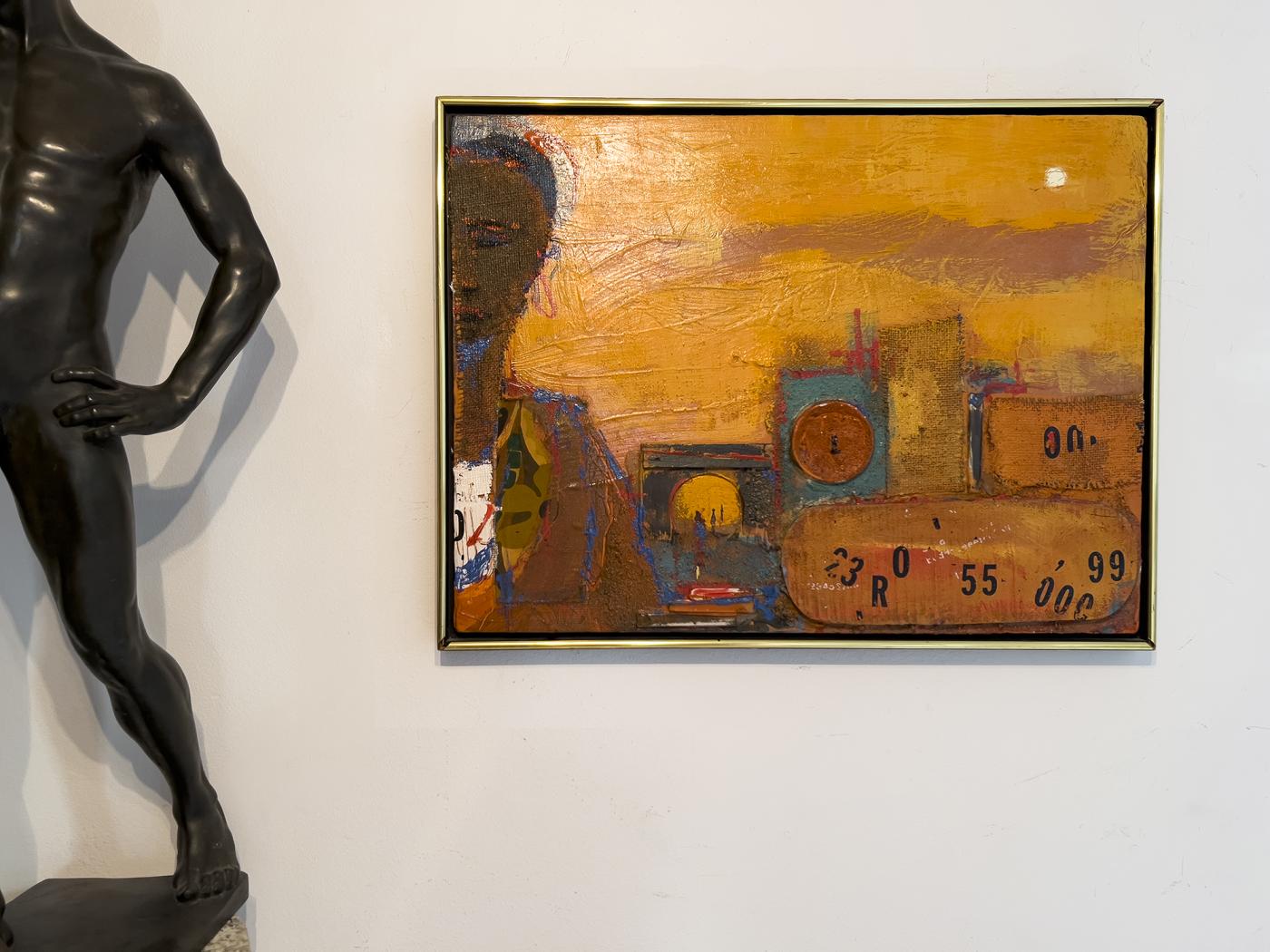 Alvin Carl Hollingsworth - Africa - Collage Painting in Orange ...