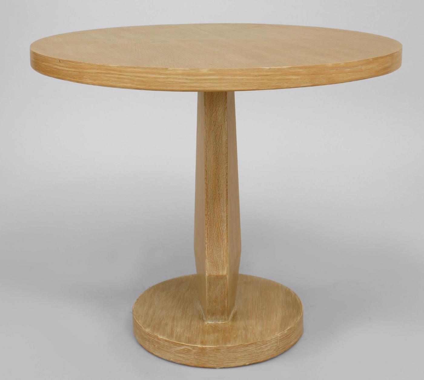 American 1950s Limewood Round End Table