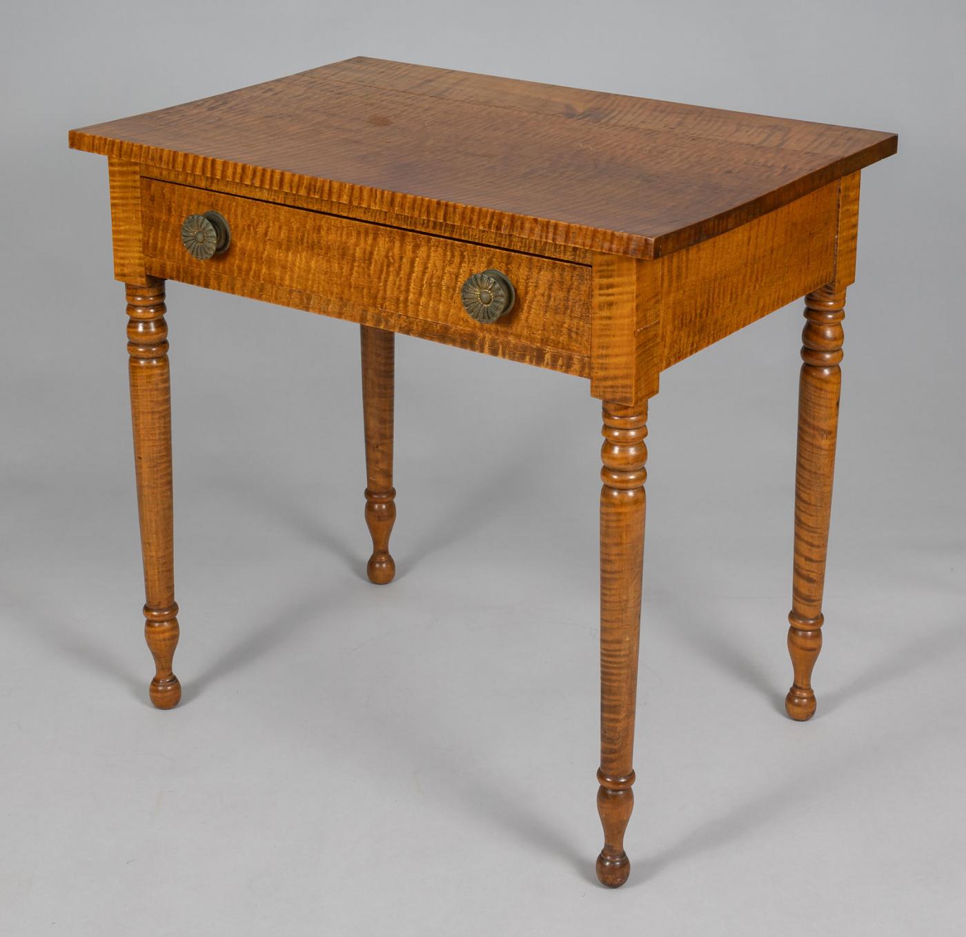 American Federal Tiger Maple Side Table