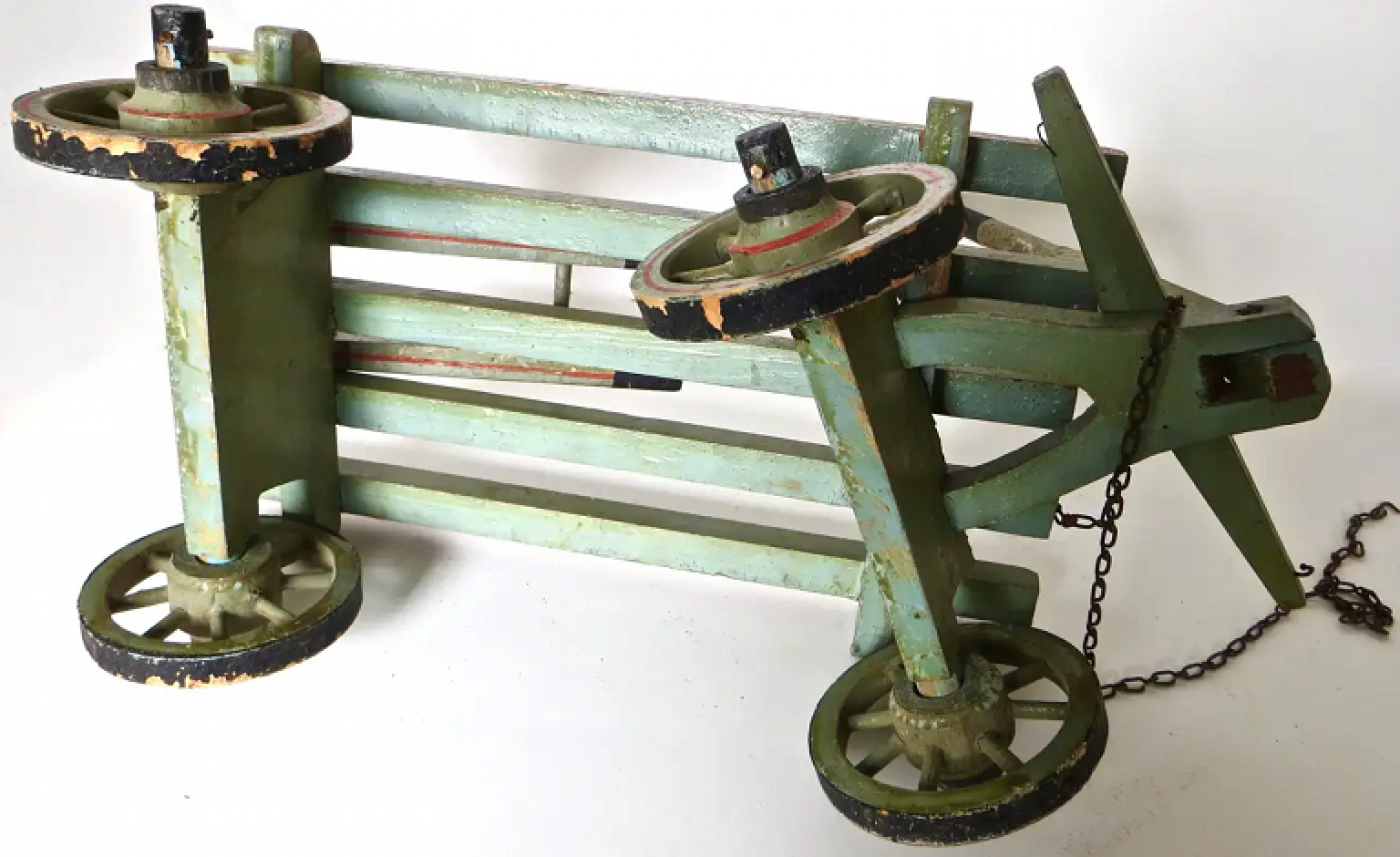 American Salesman Sample Late 19th Century Wooden Flat Bed Cargo Wagon