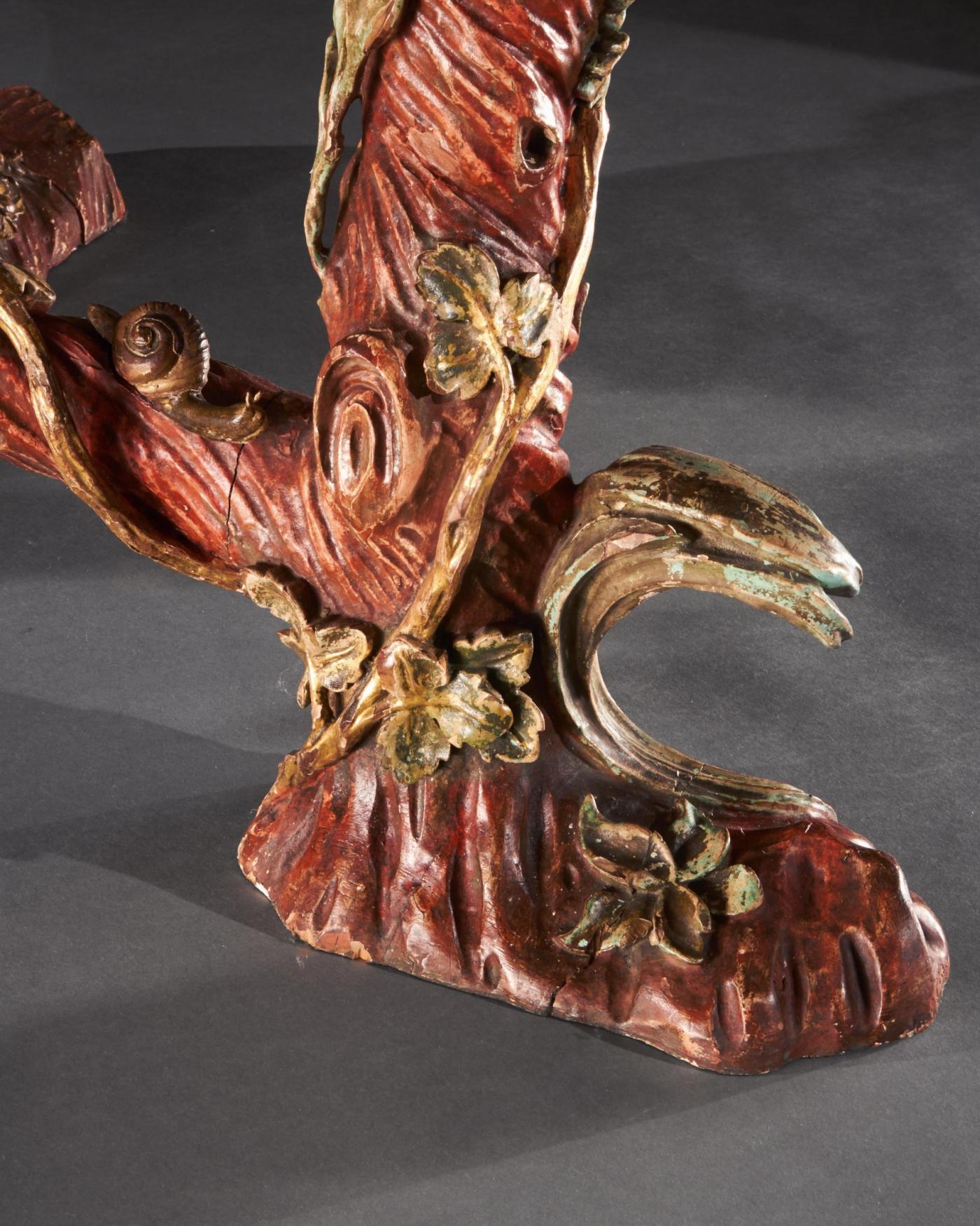 Amulet Bertoni - Outstanding Italian Carved Wood Polychrome Centre ...