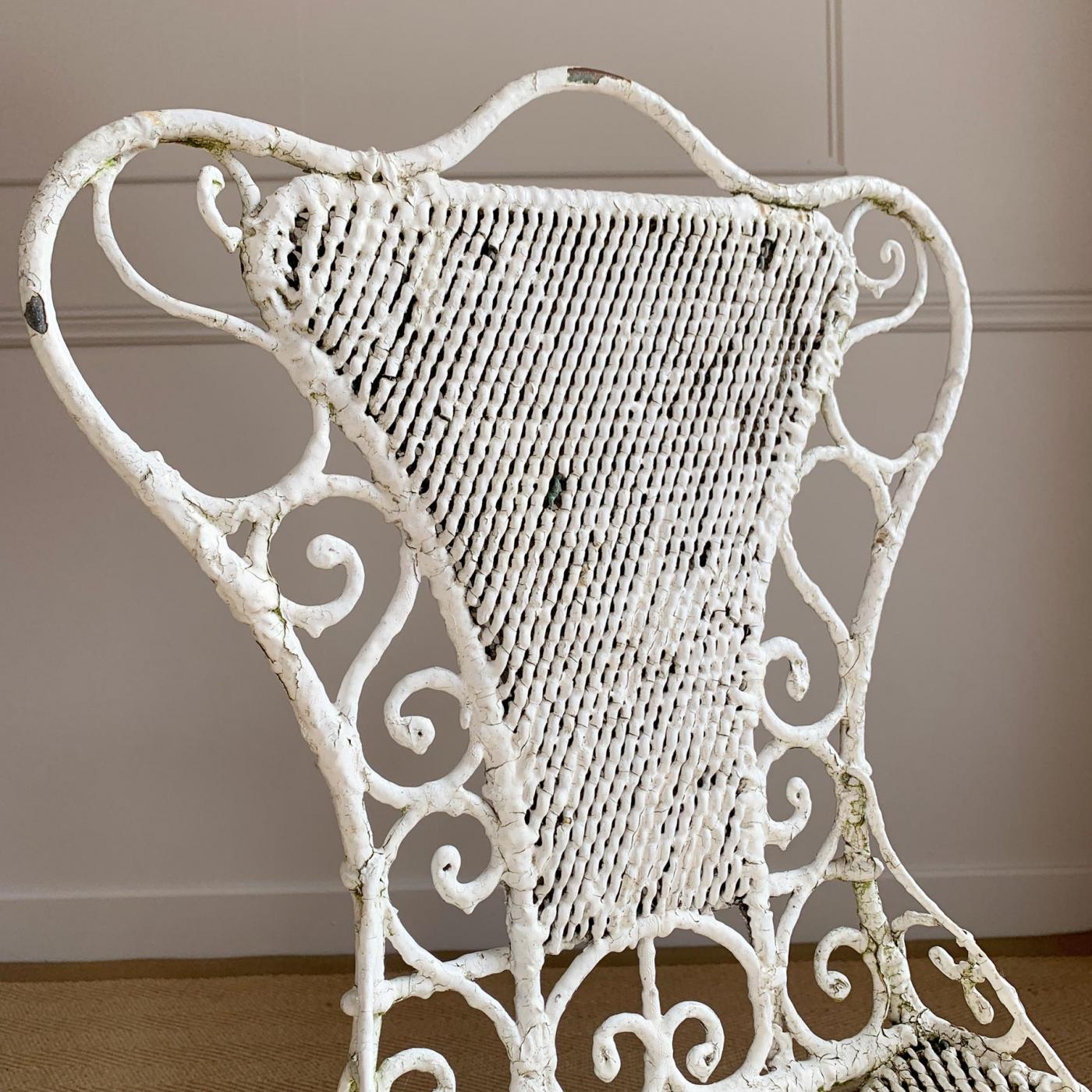 An Ornate Regency Wirework Iron Chair