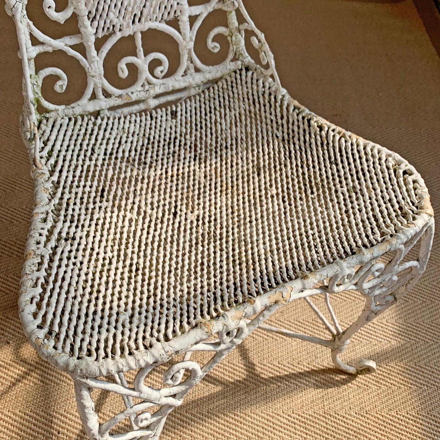 An Ornate Regency Wirework Iron Chair