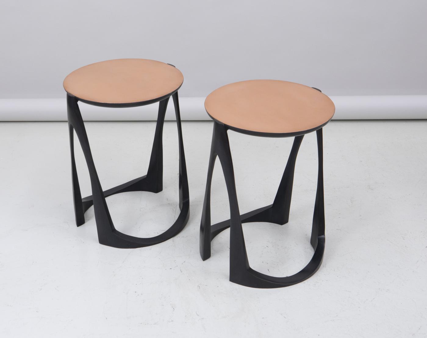 Anasthasia Millot - 2-tone bronze side table by Anasthasia Millot