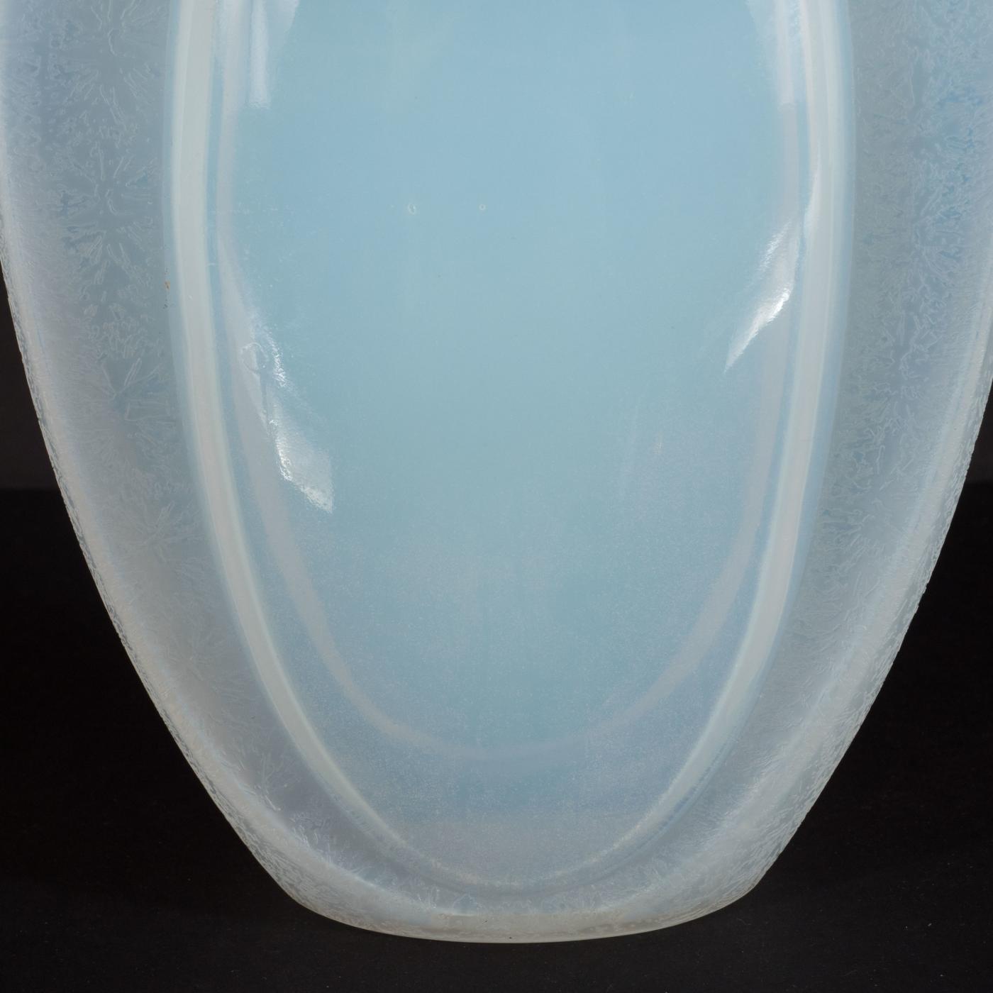André Hunebelle - Art Deco Skyscraper Style Opalescent Glass Vase by ...