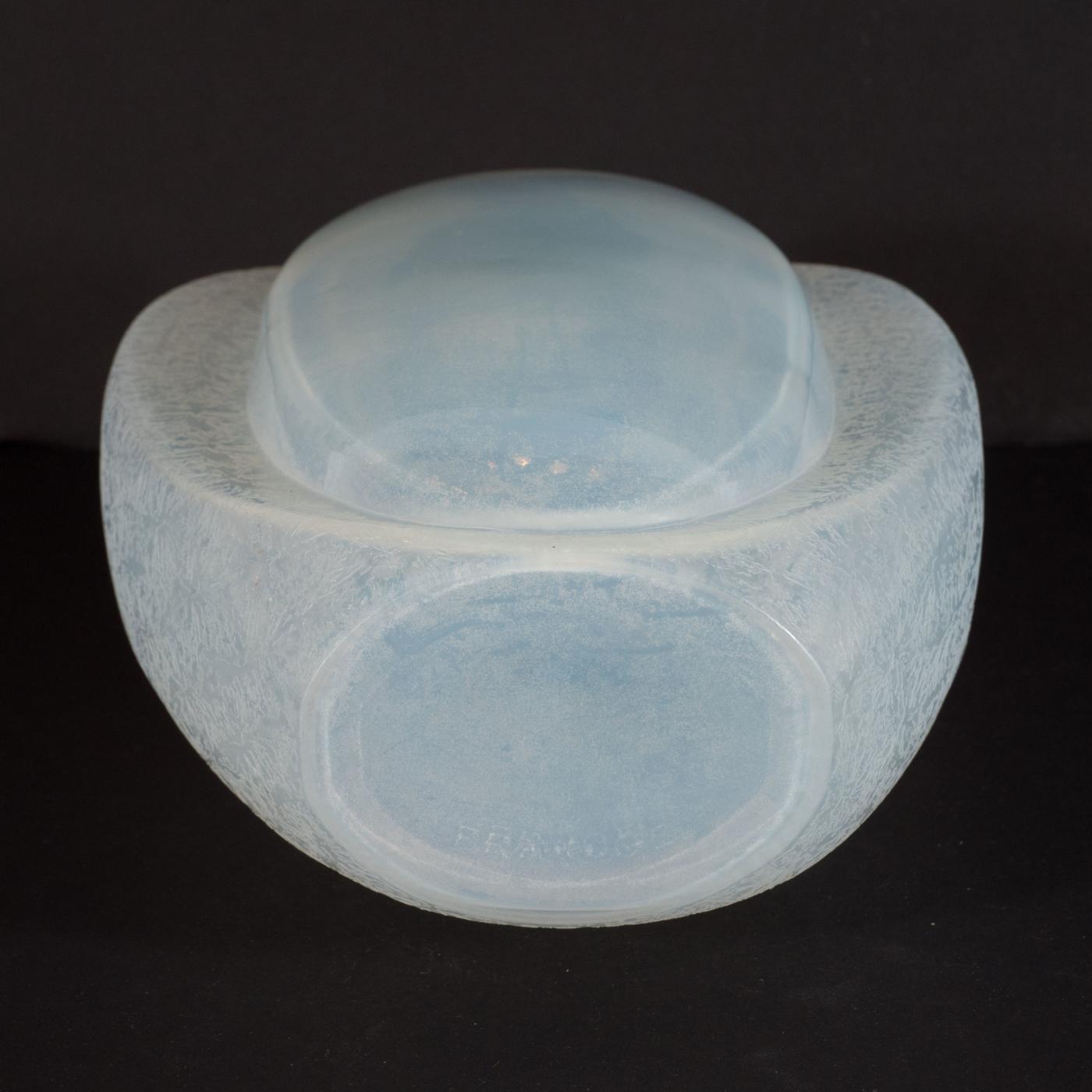 André Hunebelle - Art Deco Skyscraper Style Opalescent Glass Vase by ...