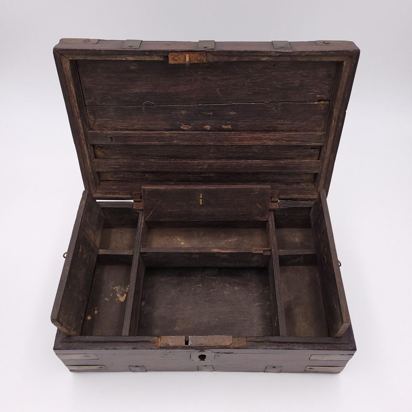 Anglo-Indian Brass Mounted Campaign Trunk, circa 1870