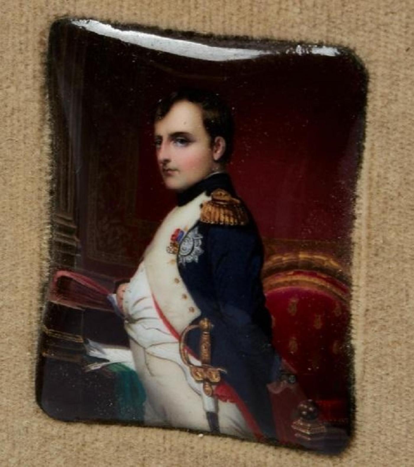 Napoleon Bonaparte - Antique 19c Napoleon Enamel Portrait Miniature in ...