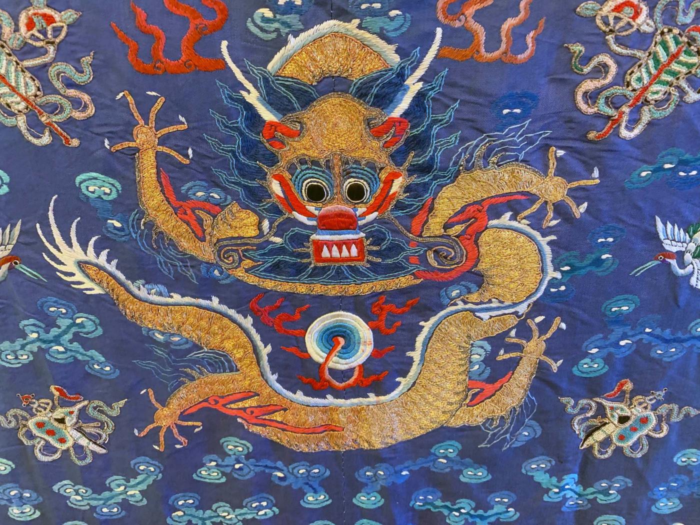 Antique Chinese Imperial Dragon Robe Qing Dynasty