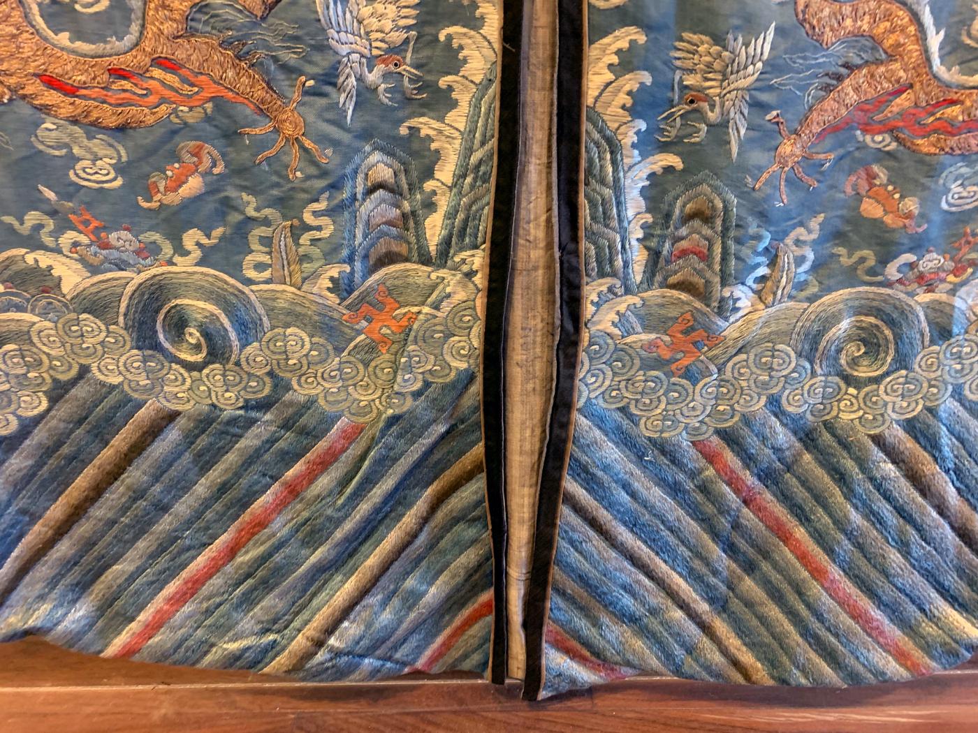 Antique Chinese Imperial Dragon Robe Qing Dynasty