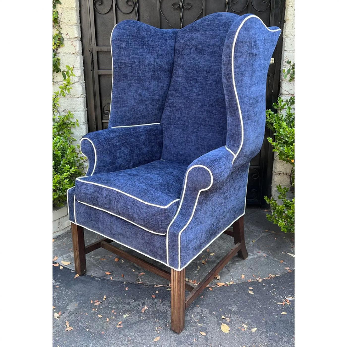 Antique Early 19c George III Petite Wingback Chair