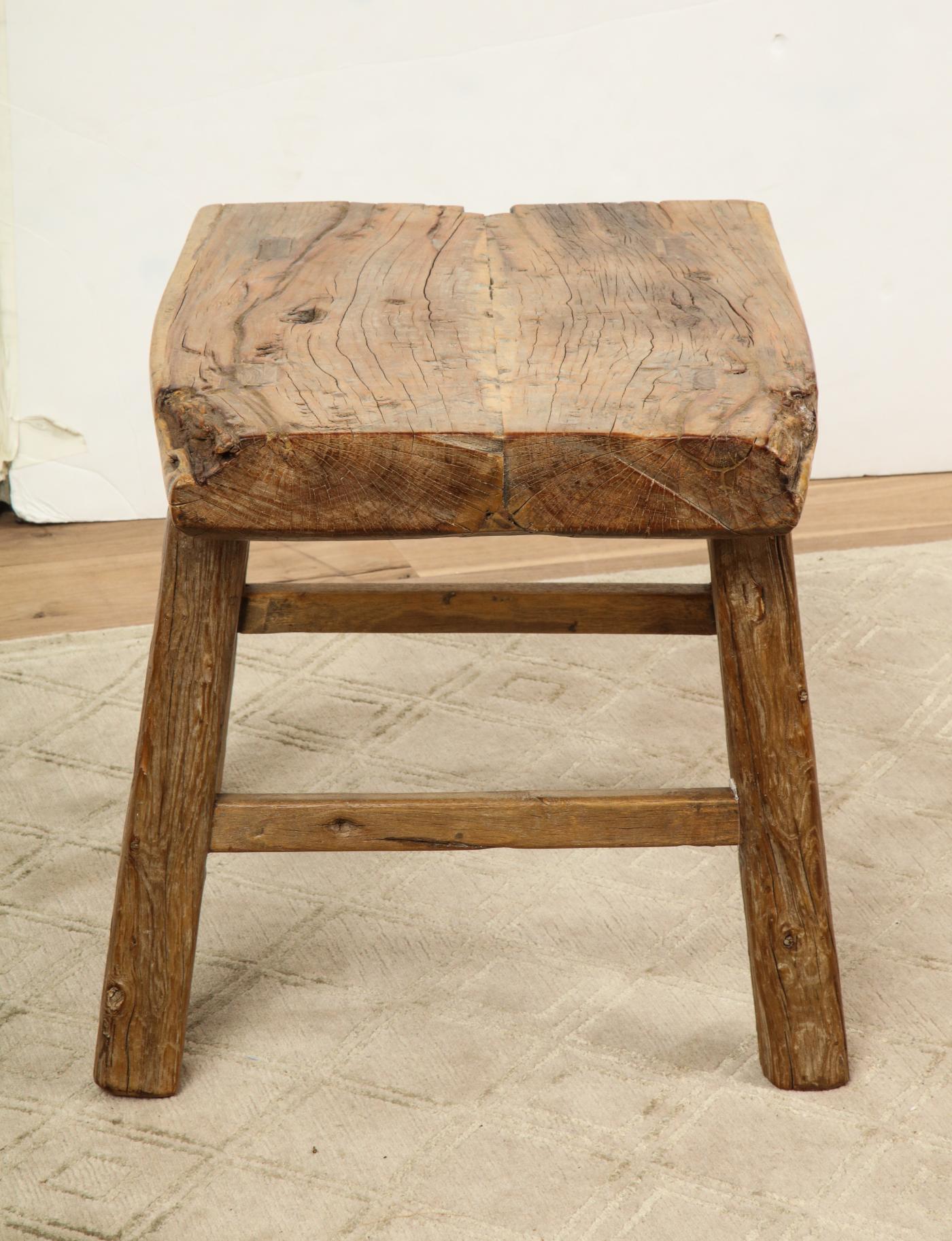 Antique Elm Stool