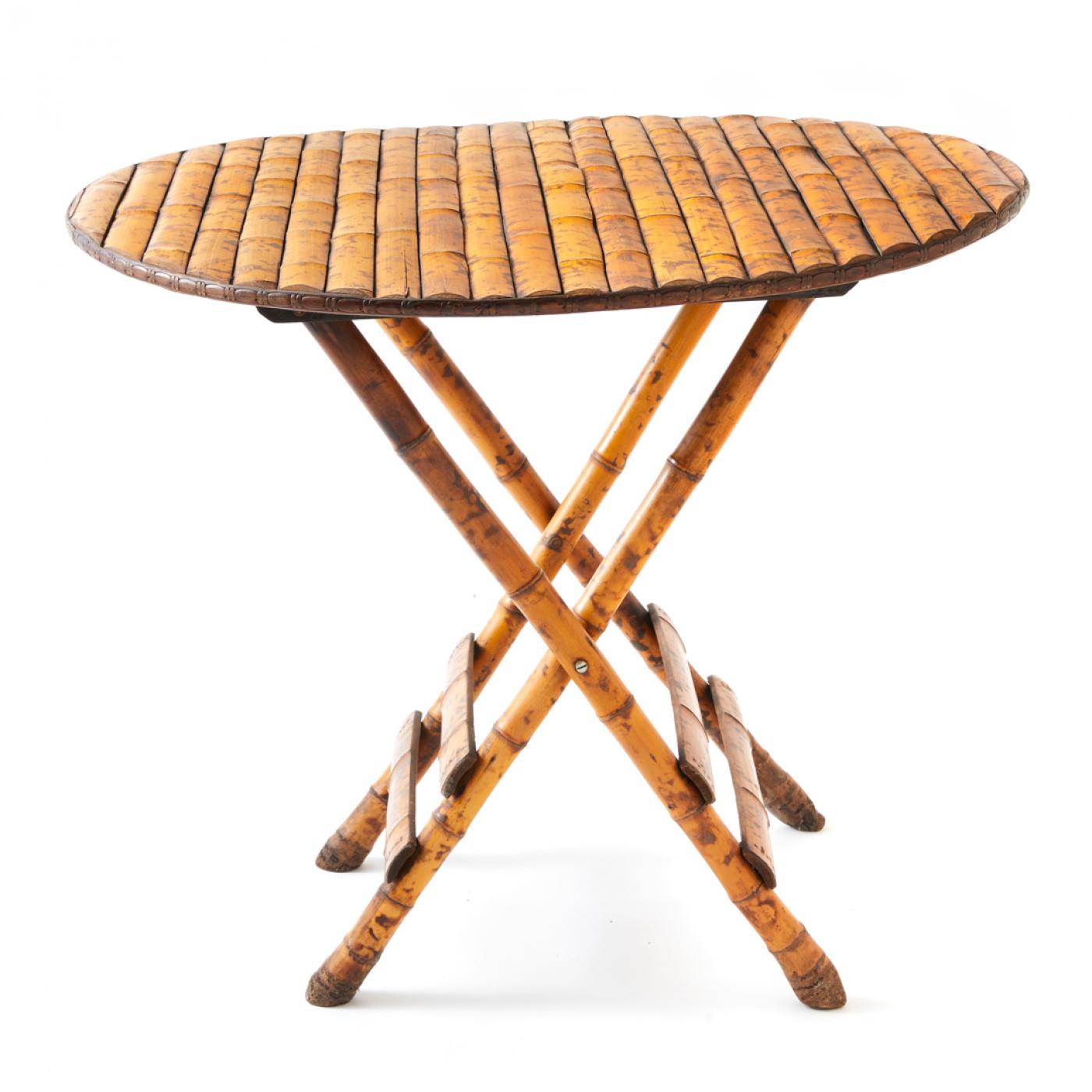 Antique Folding Bamboo Table