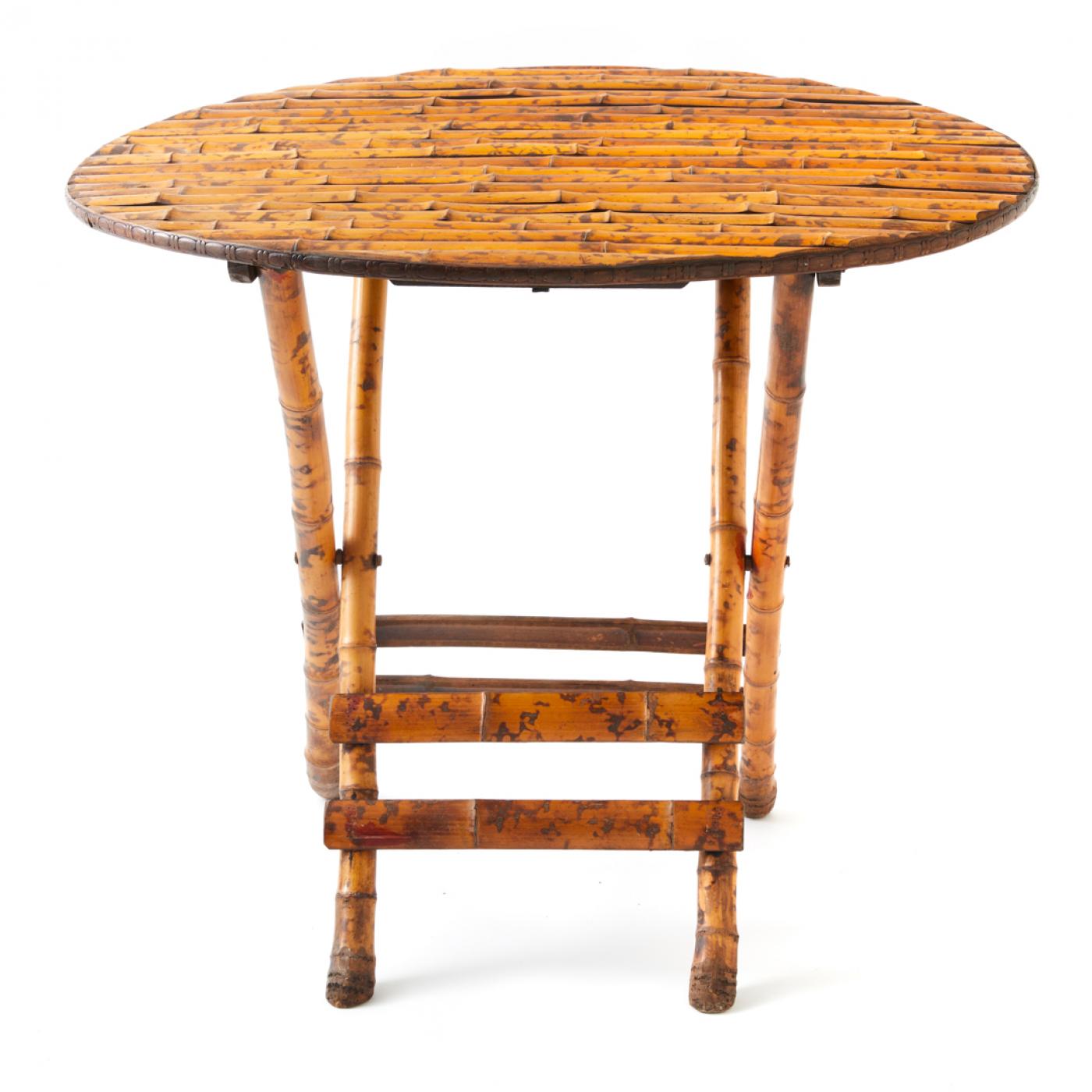 Antique Folding Bamboo Table