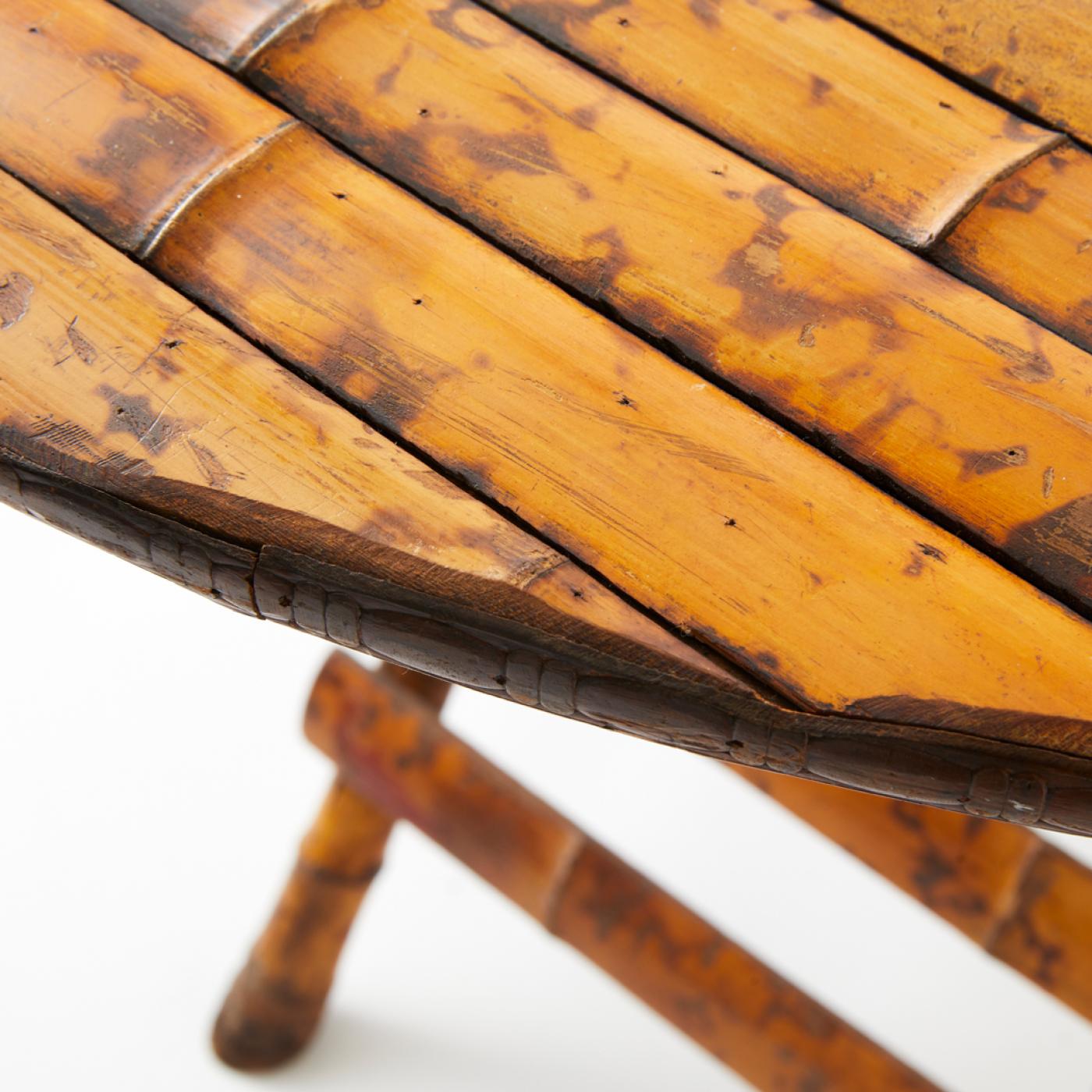 Antique Folding Bamboo Table