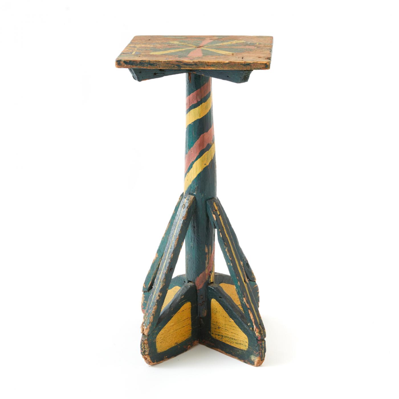 Antique Folk Art Drinks Table