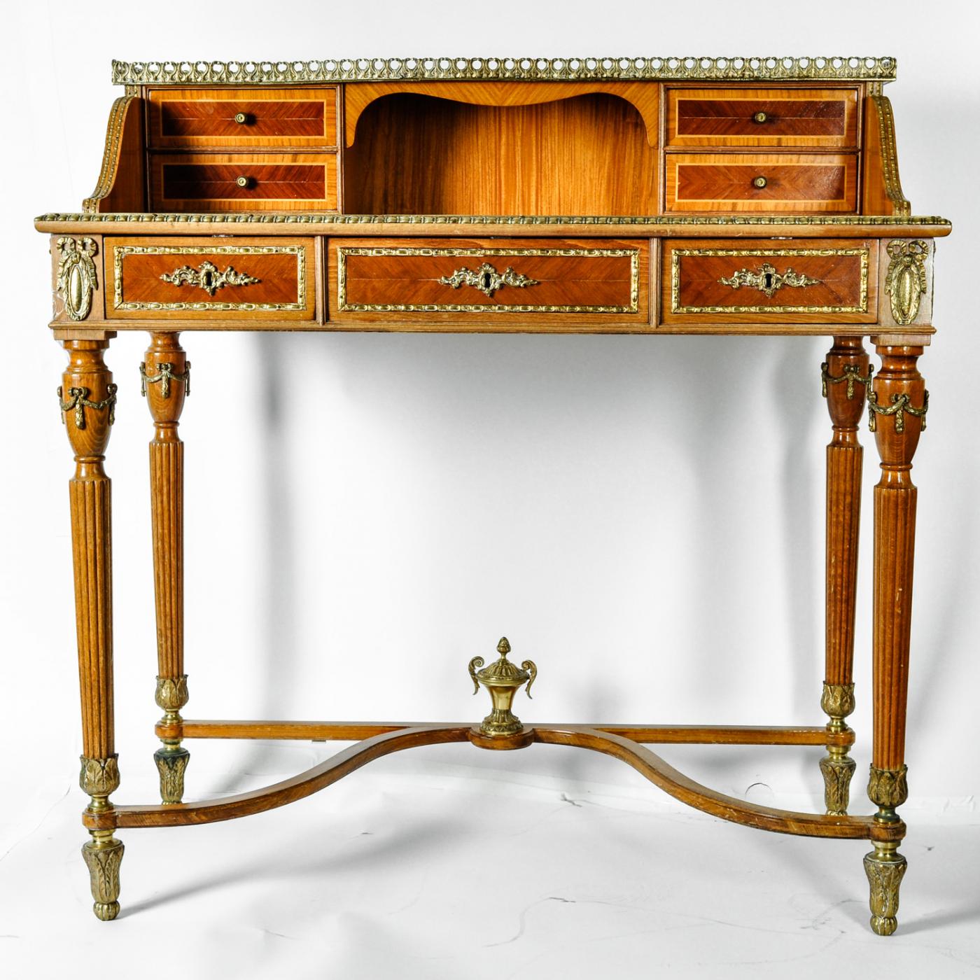 Antique French Louis XV Style Satinwood Writing Desk