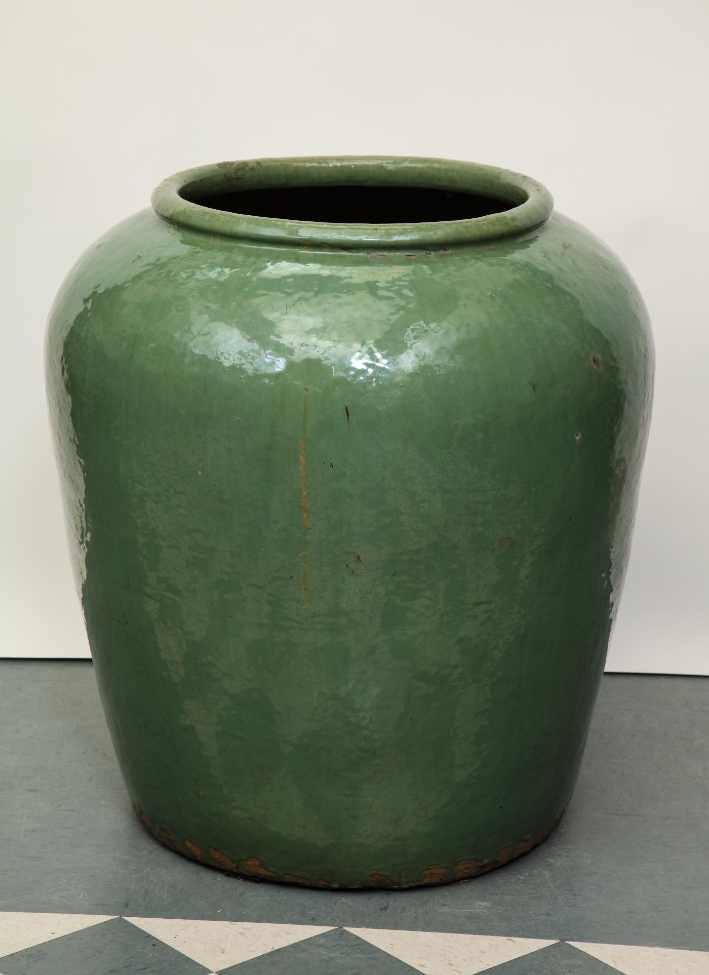 Antique Green Pot