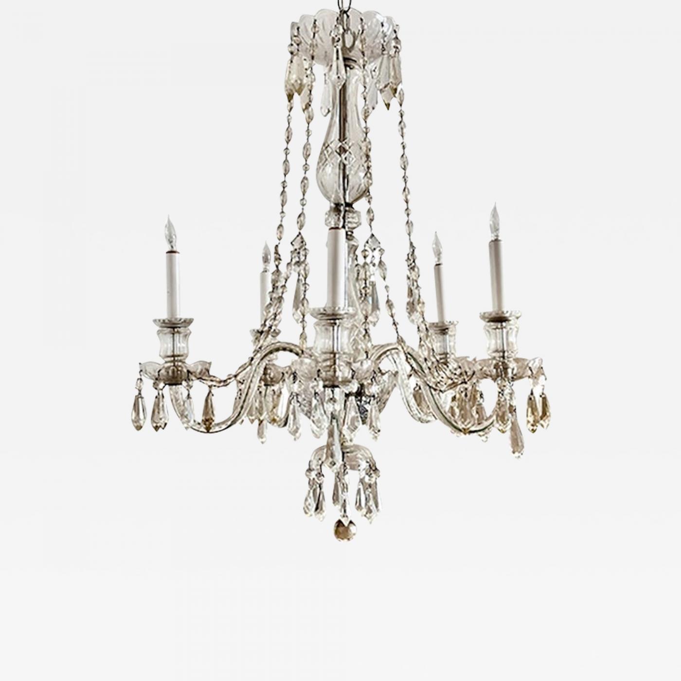 Antique Irish French Crystal Chandelier