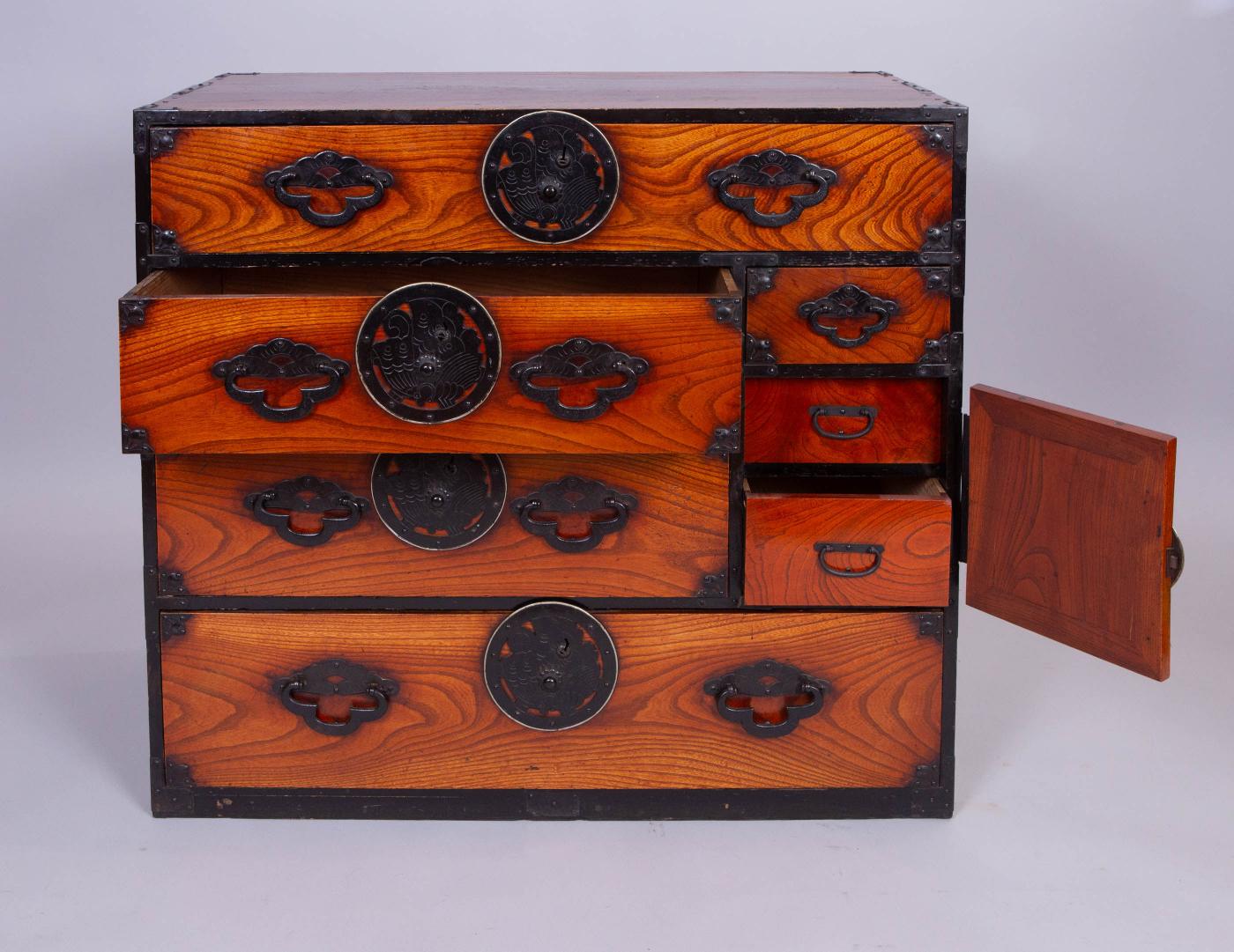 Antique Japanese Sendai Tansu Chest