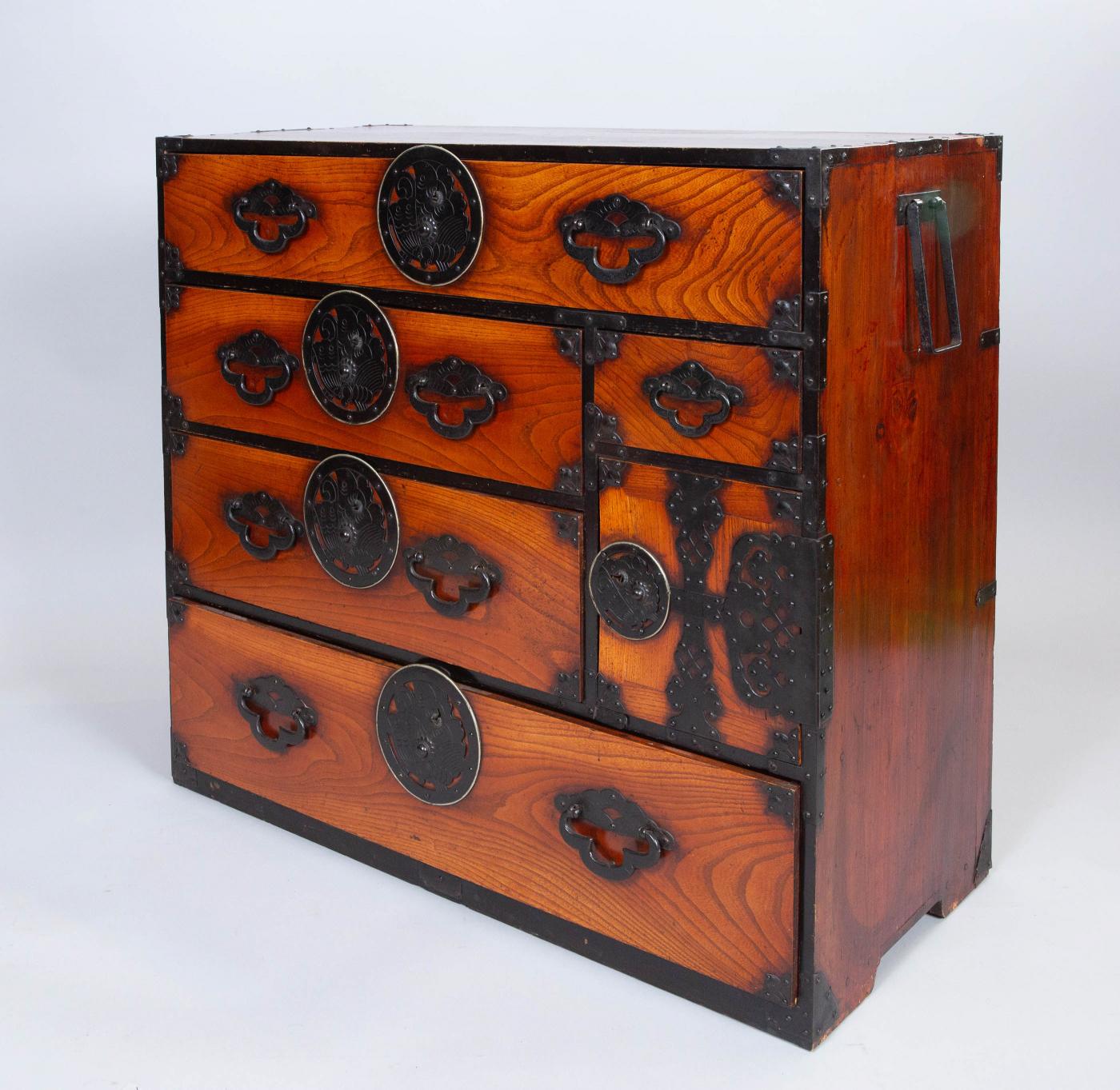 Antique Japanese Sendai Tansu Chest