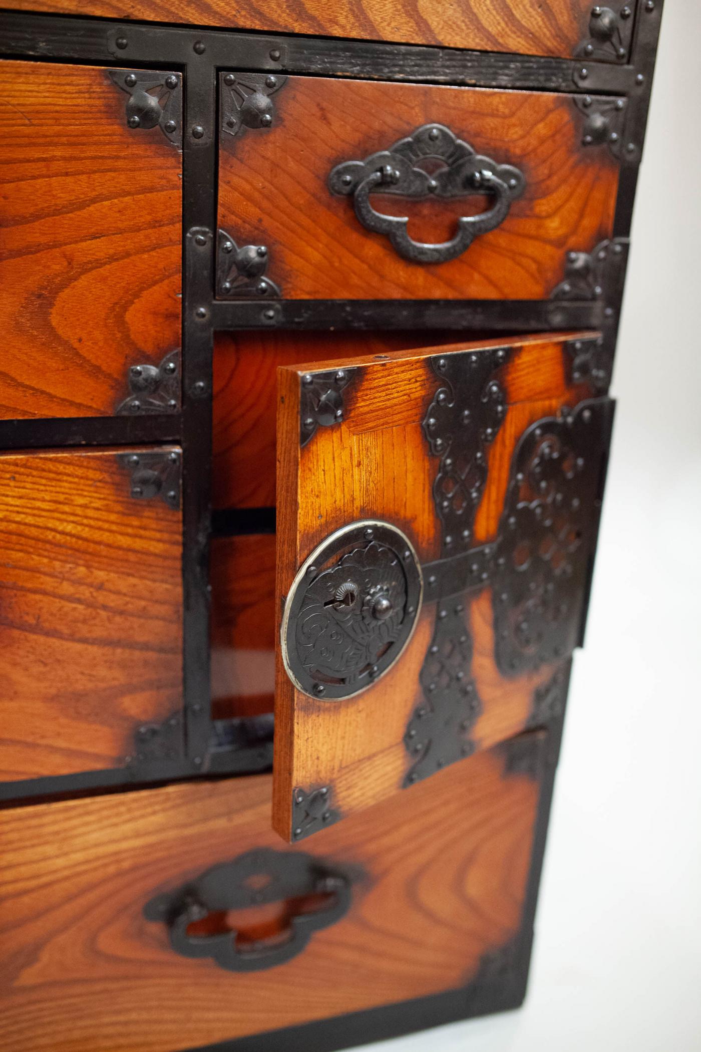 Antique Japanese Sendai Tansu Chest