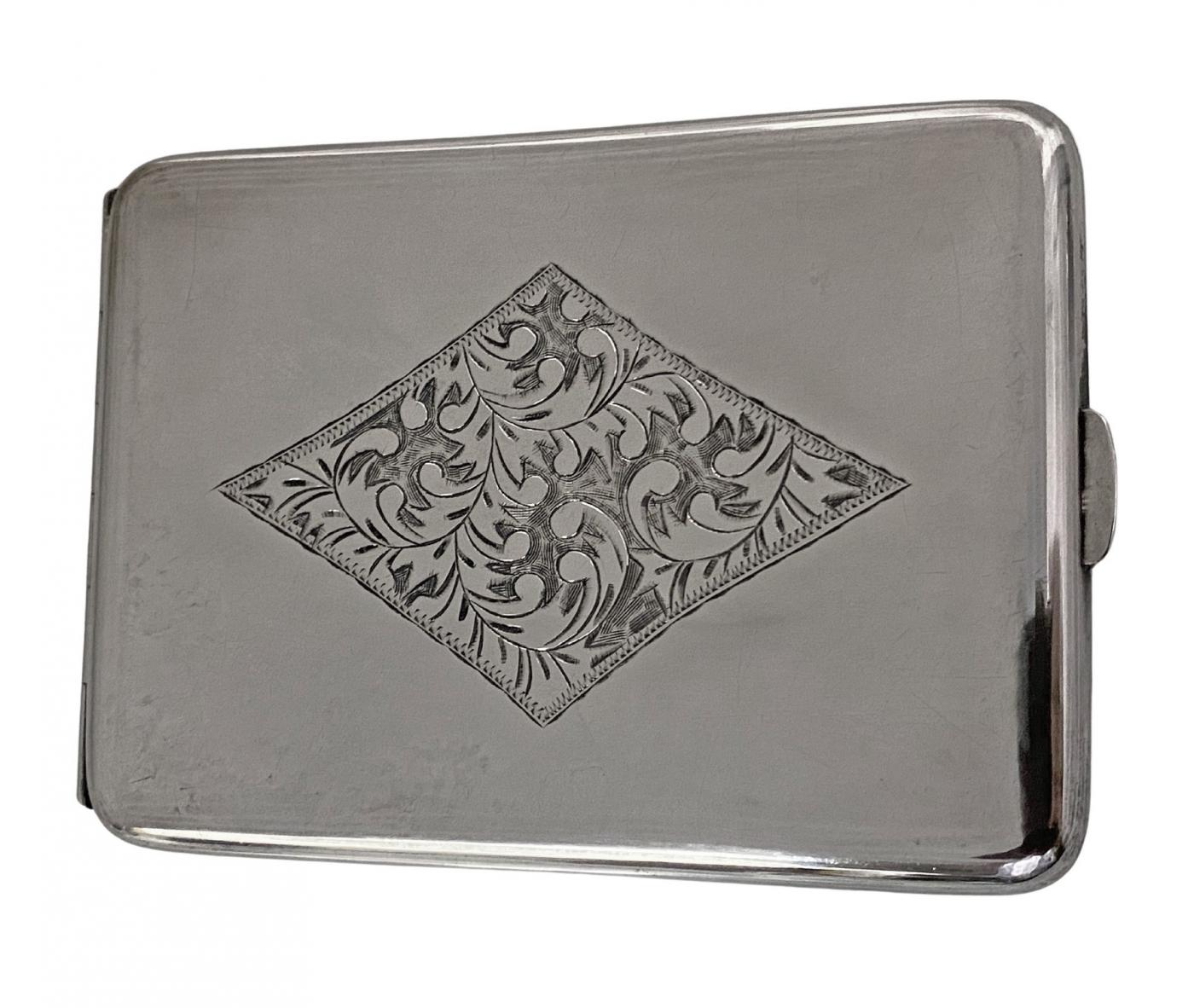 Antique Japanese sterling silver cigarette case C.1910