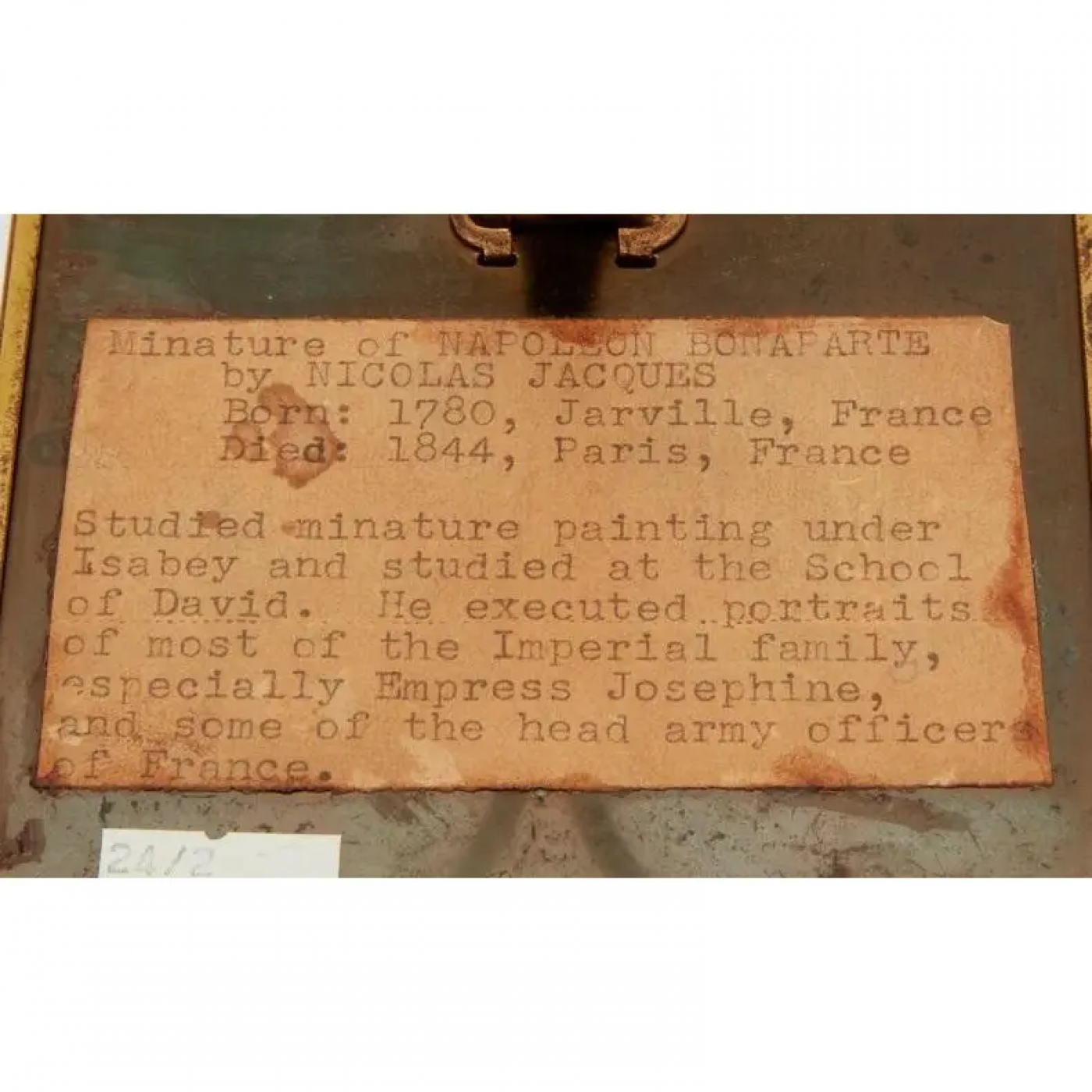 Napoleon Bonaparte - Antique Napoleon Portrait Miniature Painting by ...