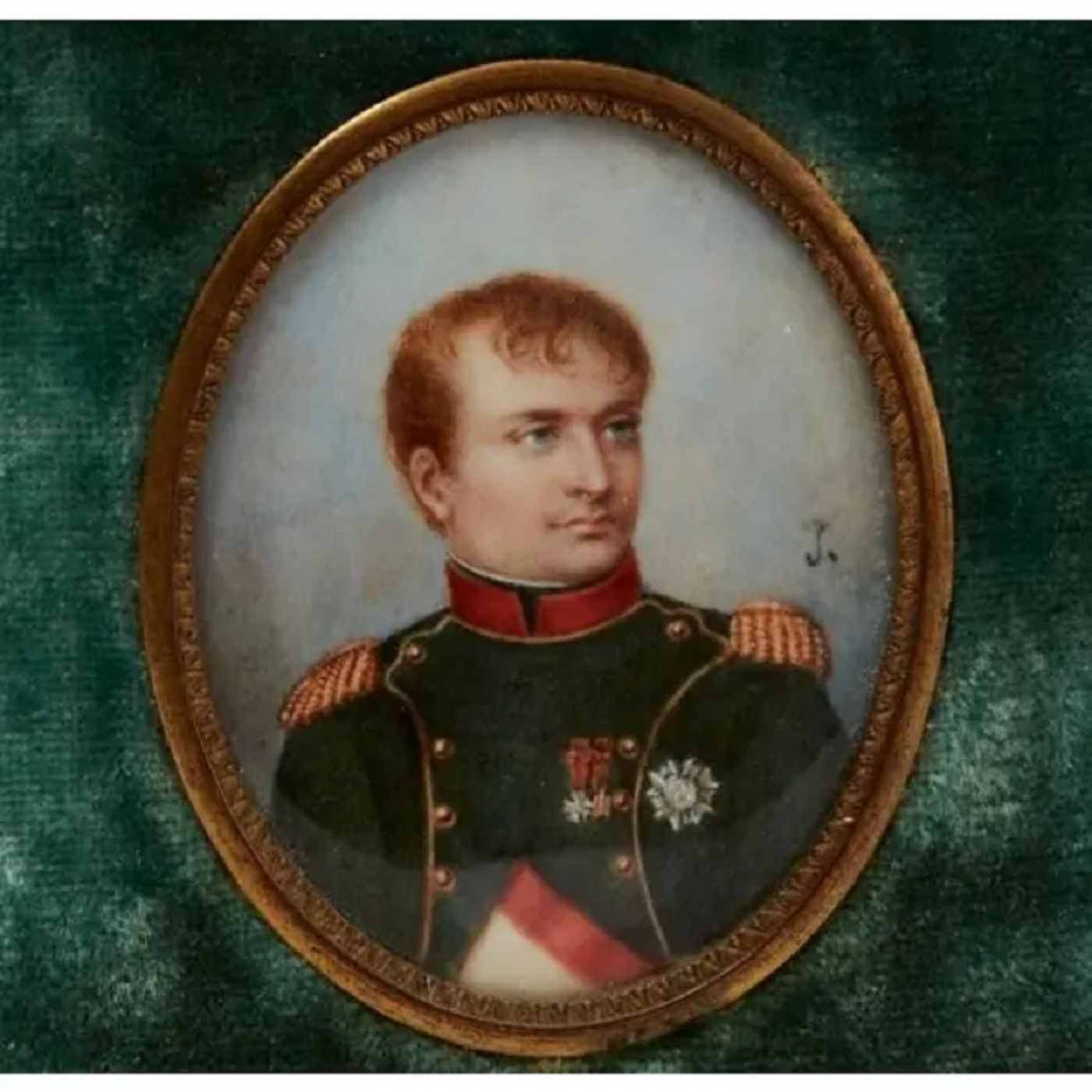 Napoleon Bonaparte - Antique Napoleon Portrait Miniature Painting by ...