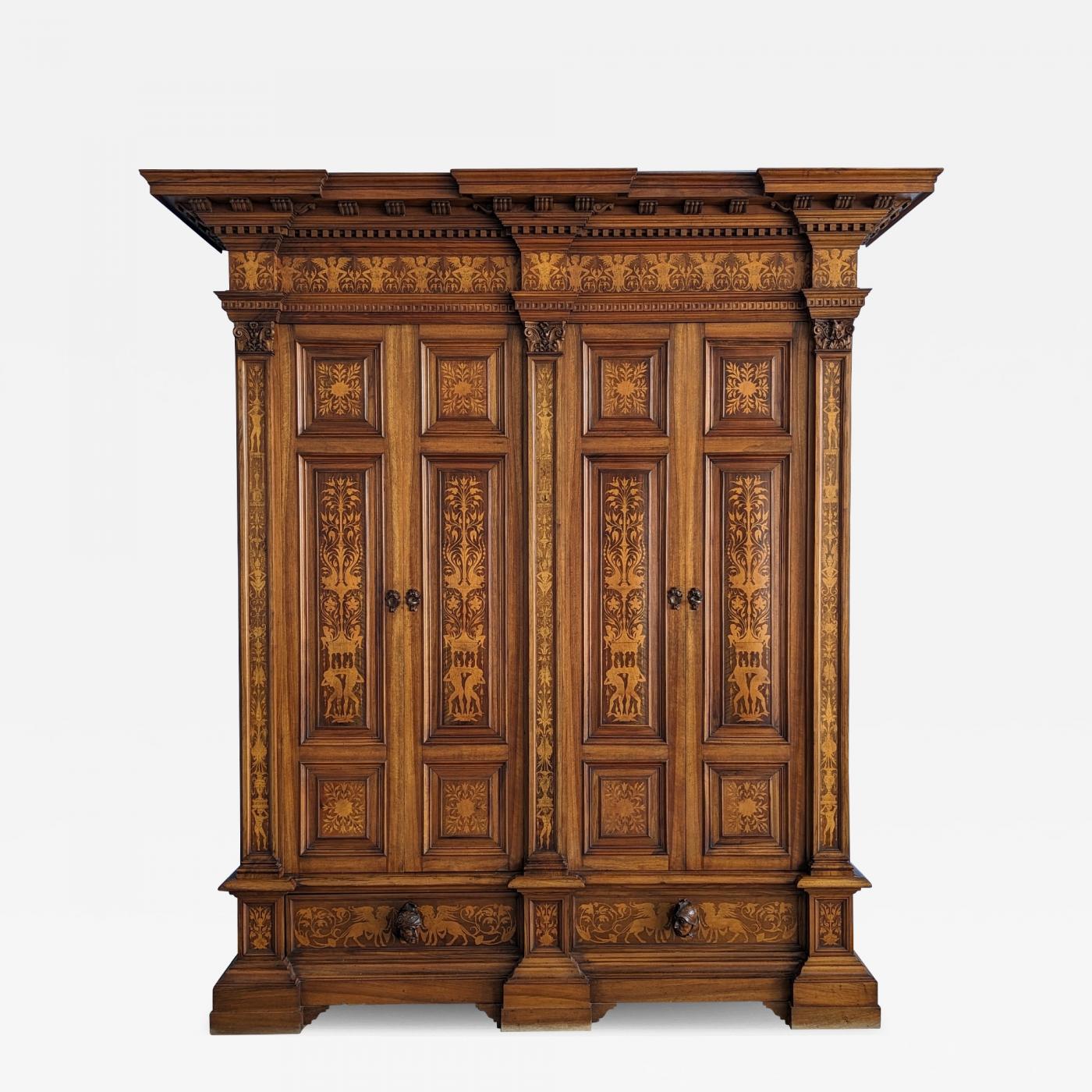 Antique walnut armoire store