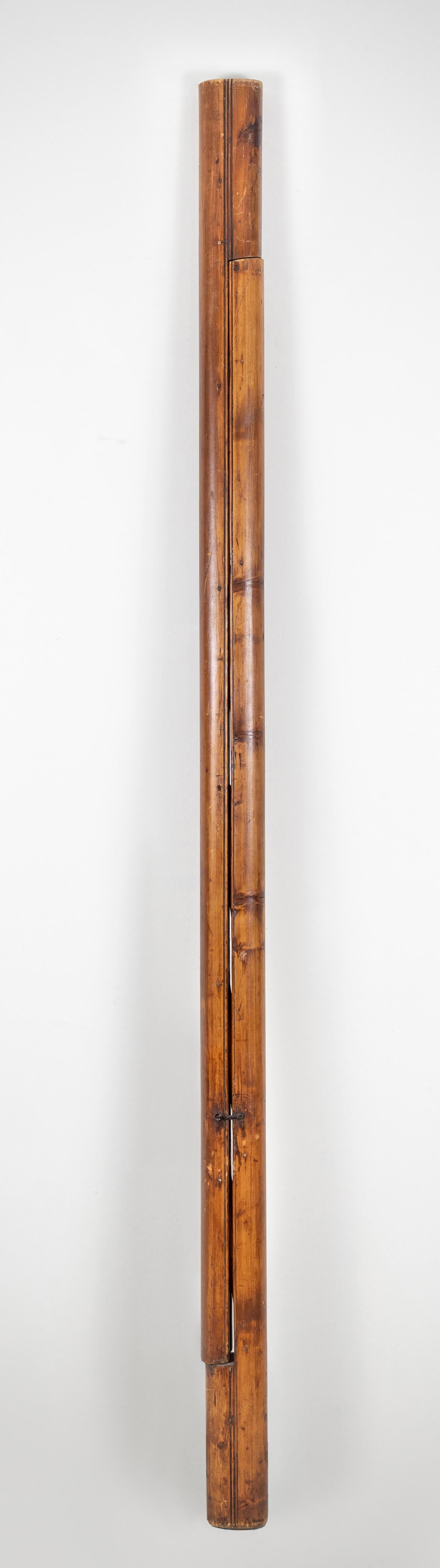 Antique Pine Library Pole Ladder