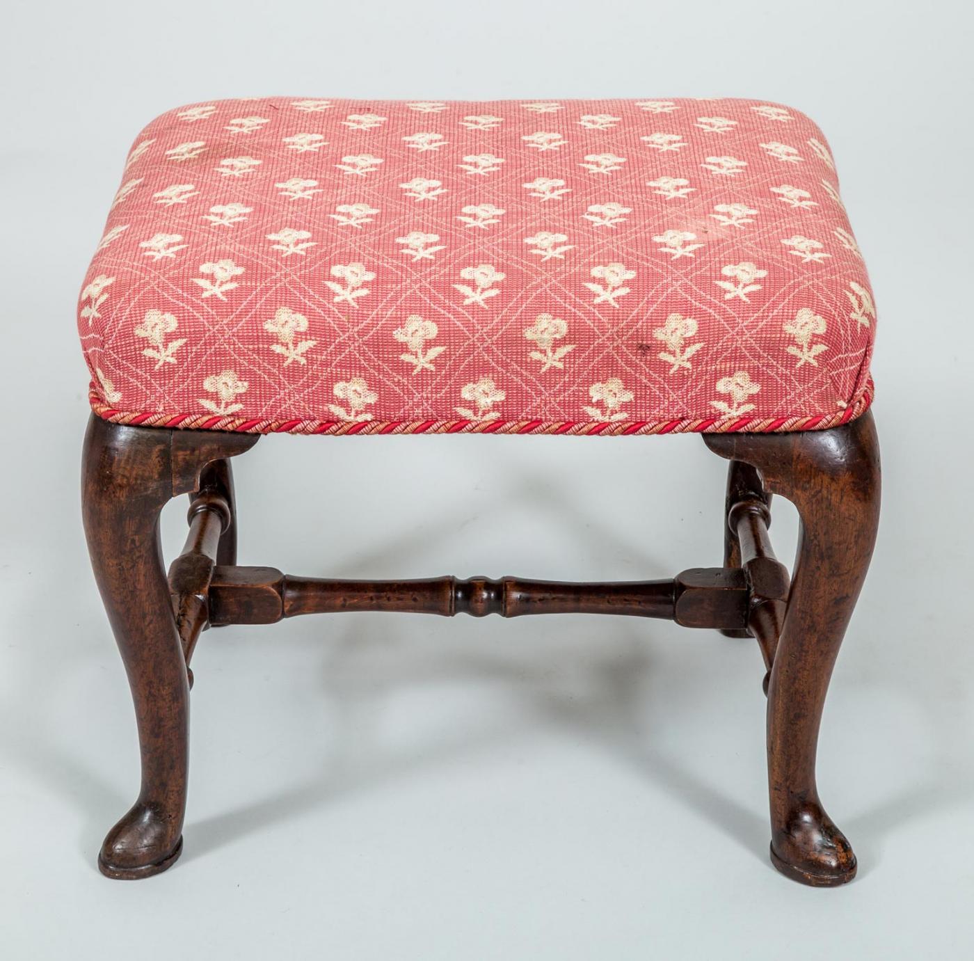 Antique Queen Anne Walnut Stool