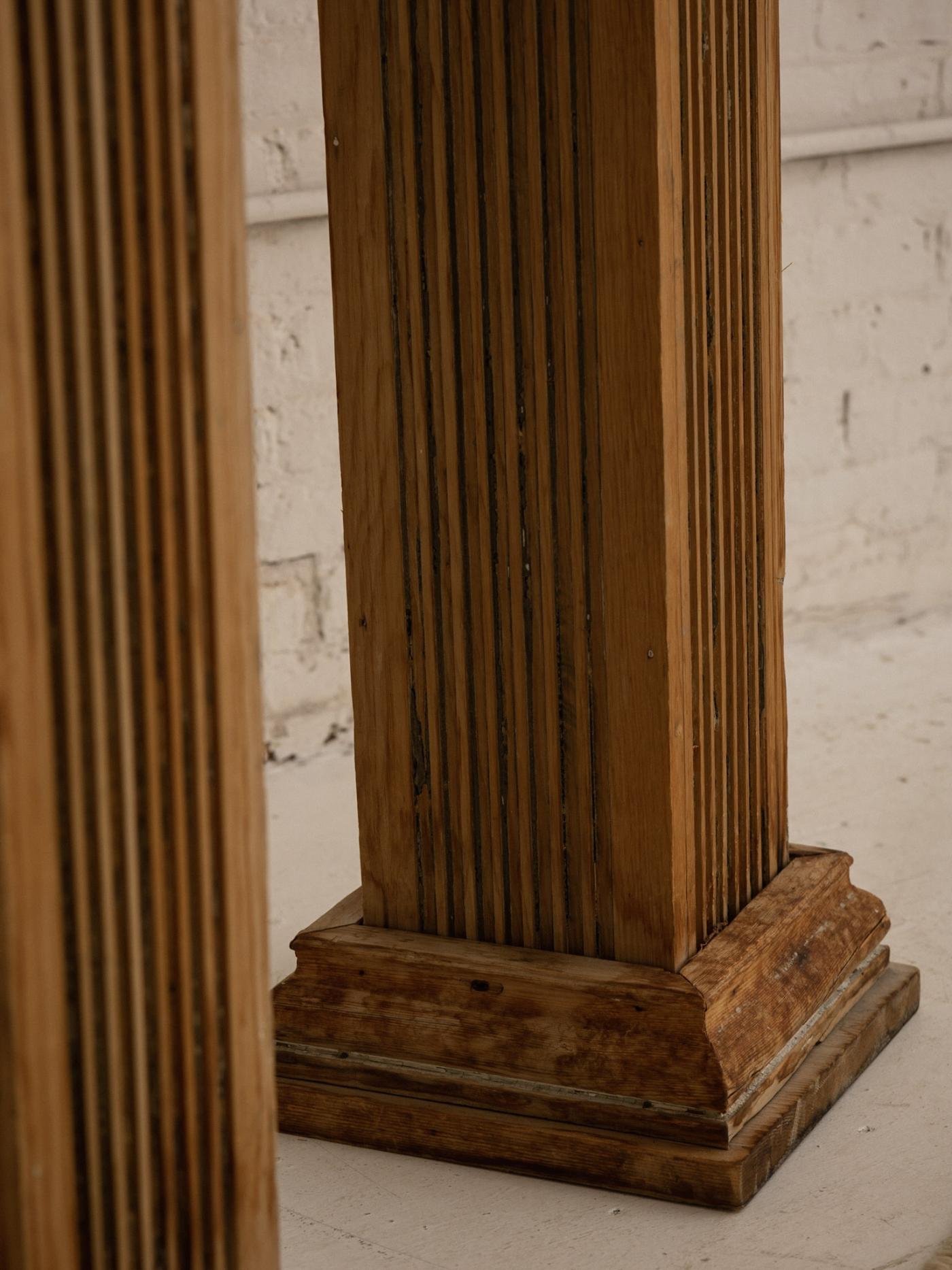 Antique Salvaged Architectural Wood Columns - a Pair