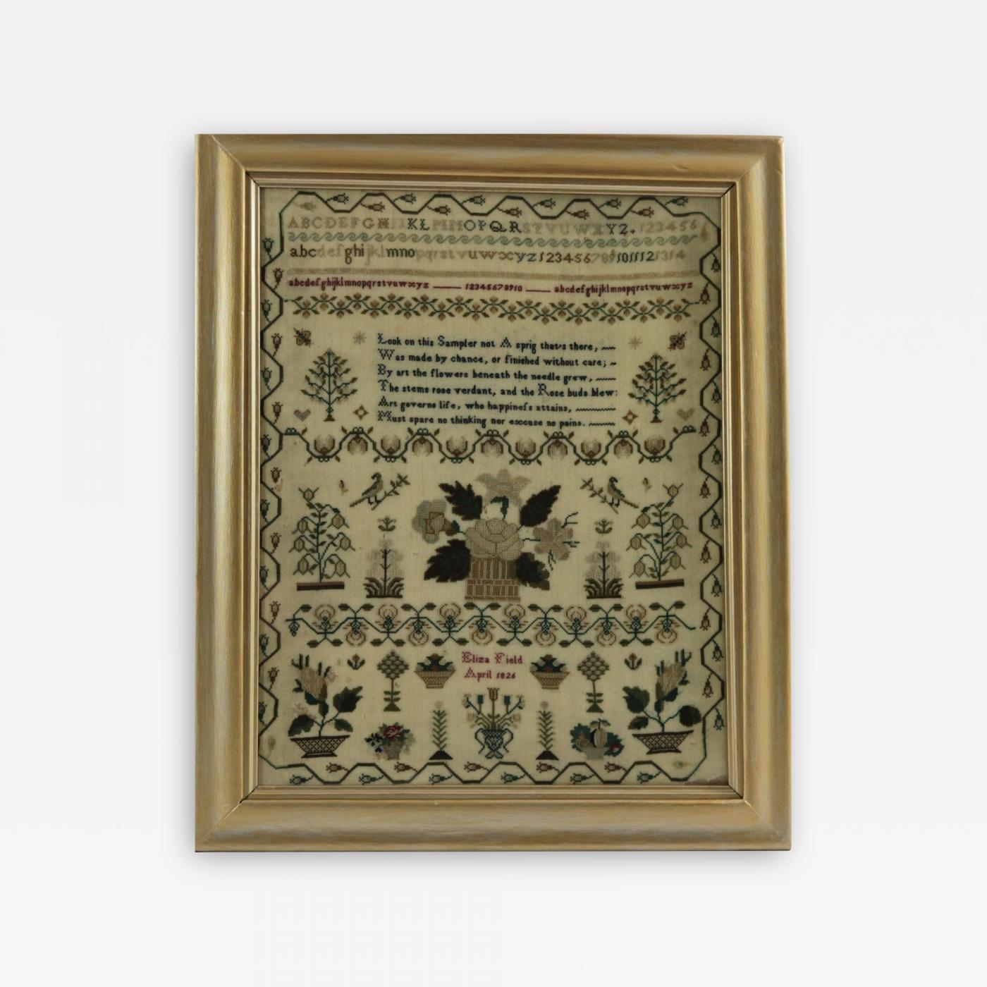Antique Sampler, 1826, by Eliza Field