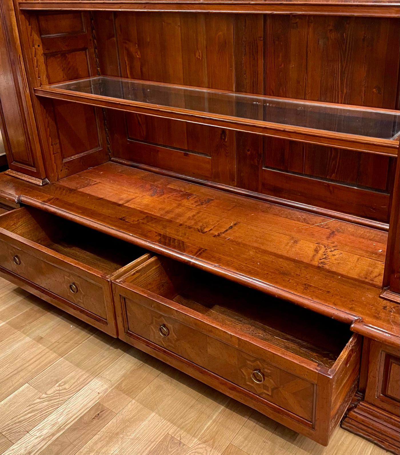 Antique Spanish Colonial Style Artitalia - Libreria Dama Open Bookcase