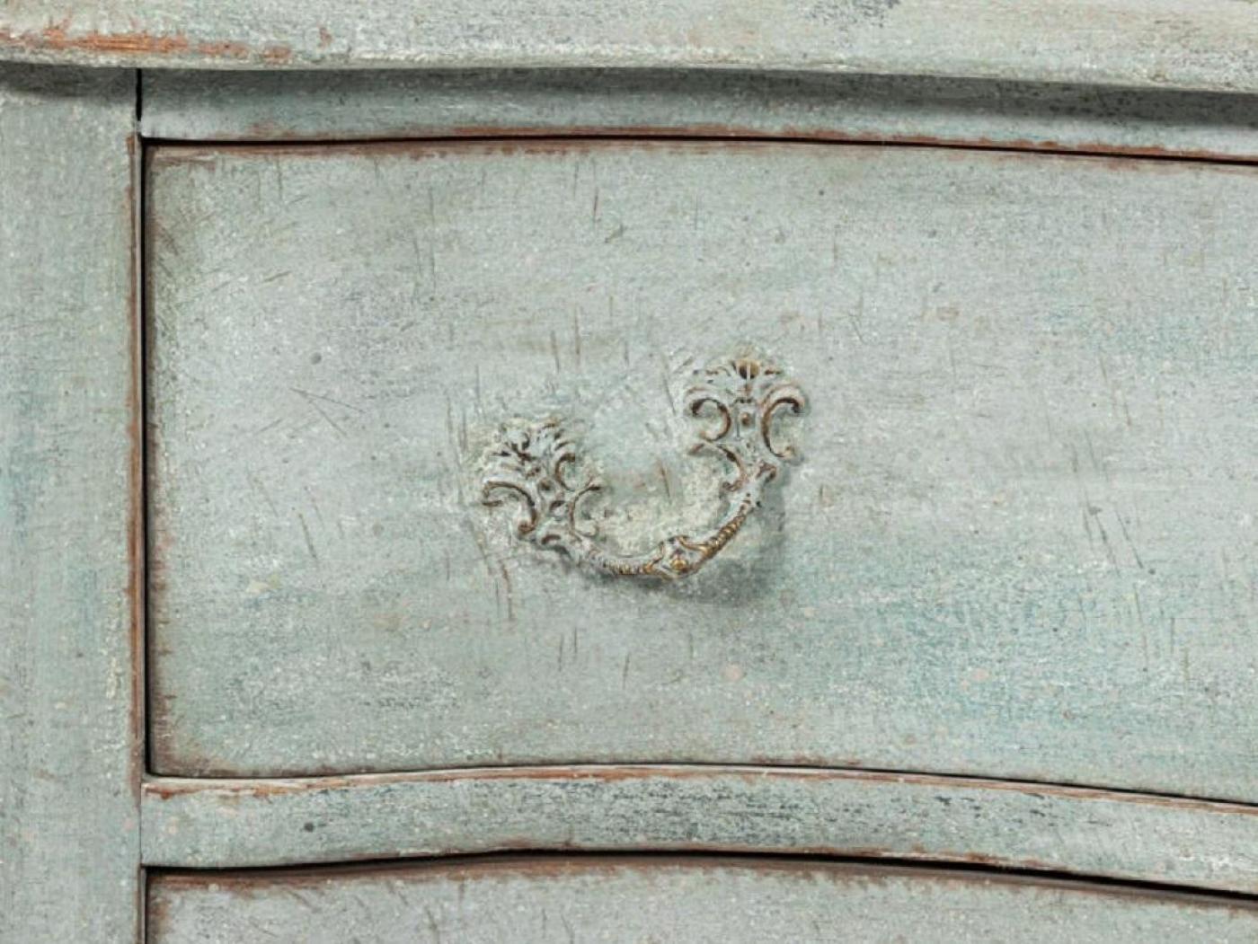 Antique Swedish Country Commode in Pale Blue