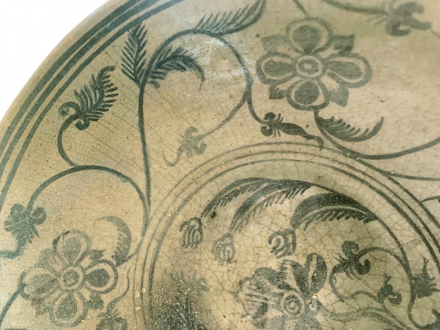 Antique Thai Celadon Stemmed Dish Sukhothai Sawankhalok Antique Thai Celadon Stemmed Dish Sukhothai Sawankhalok