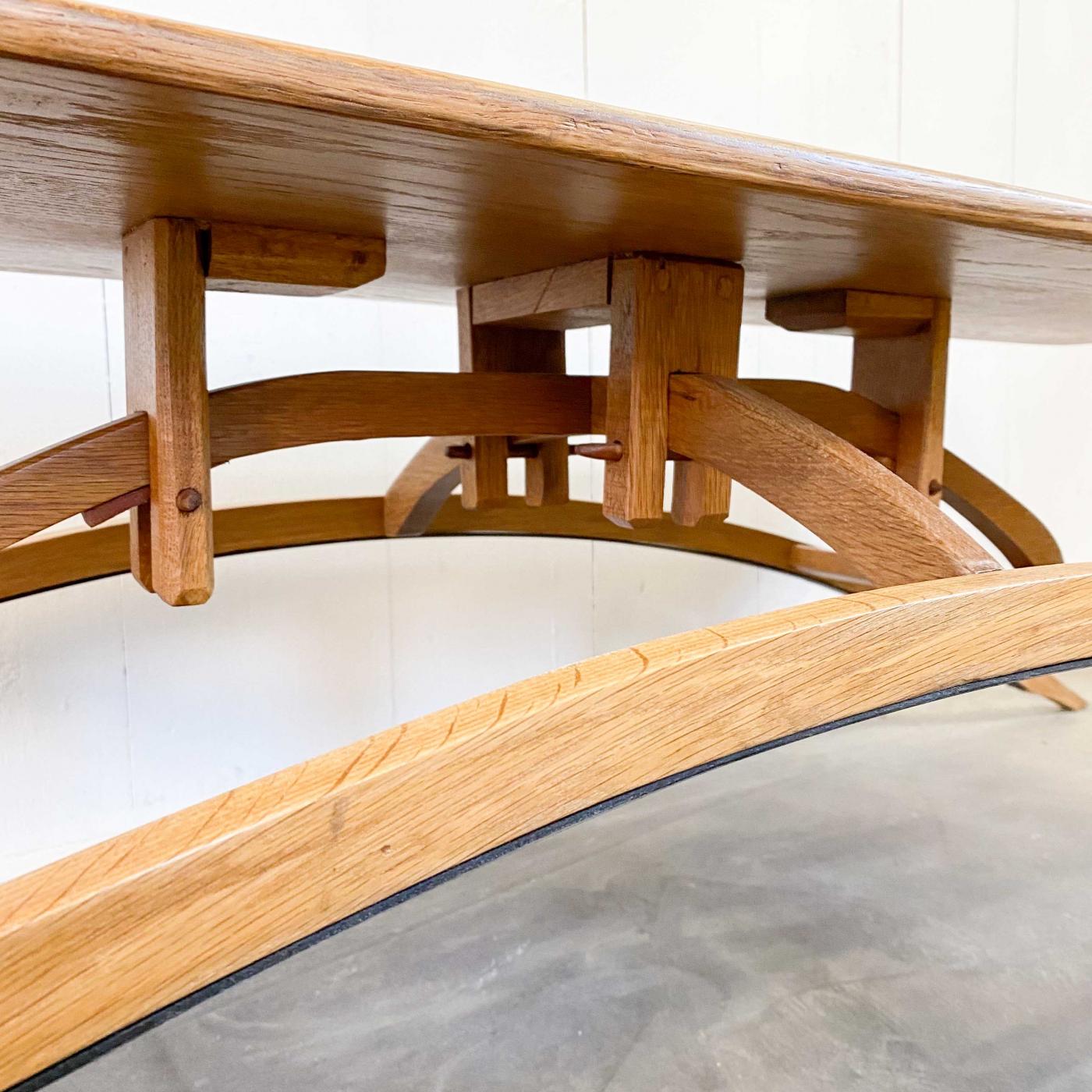 Arched Spider Leg Studio Crafted White Oak Coffee Table Pegged Assembly ...